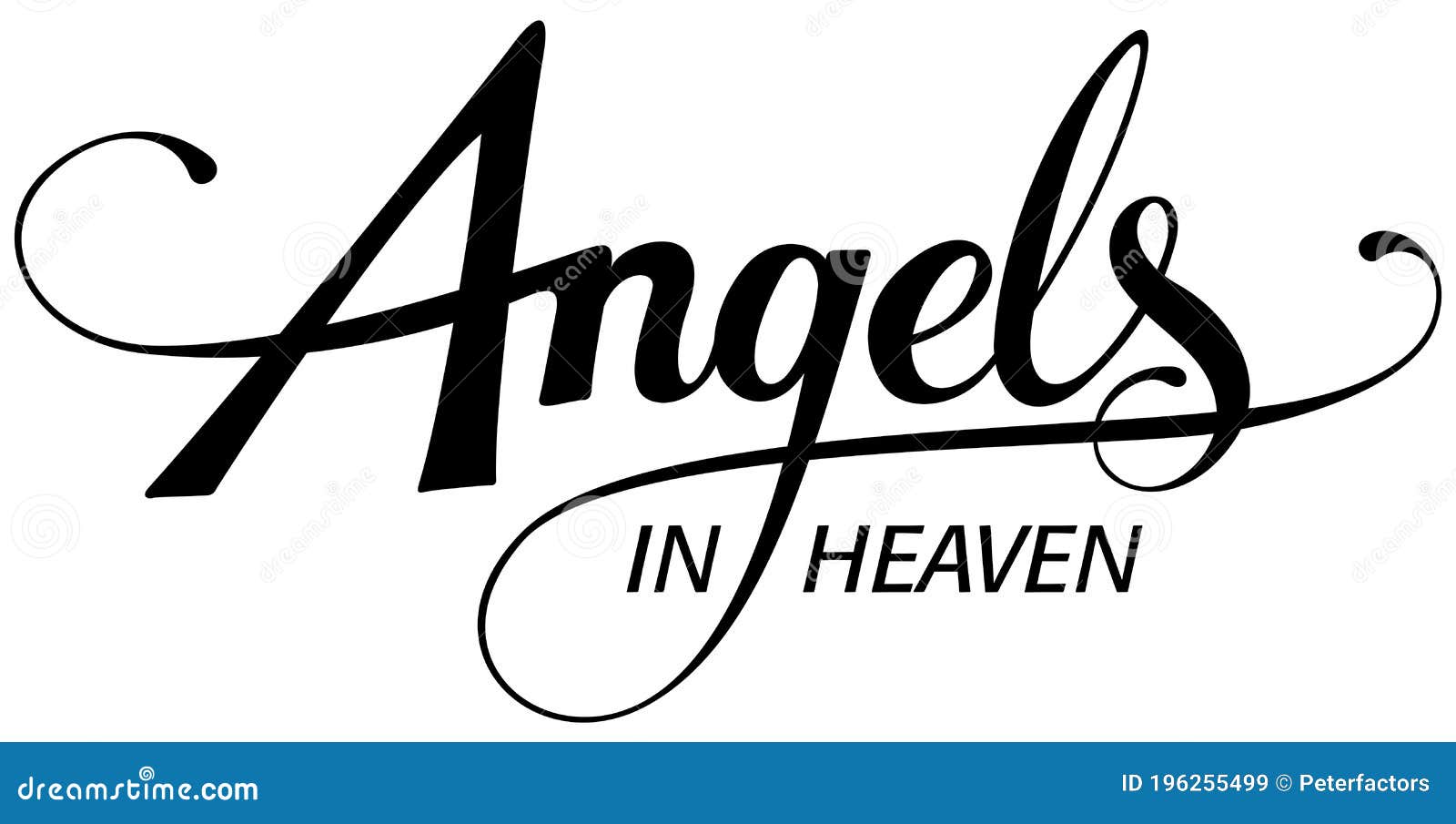Angels in Heaven - Custom Calligraphy Text Stock Vector - Illustration ...