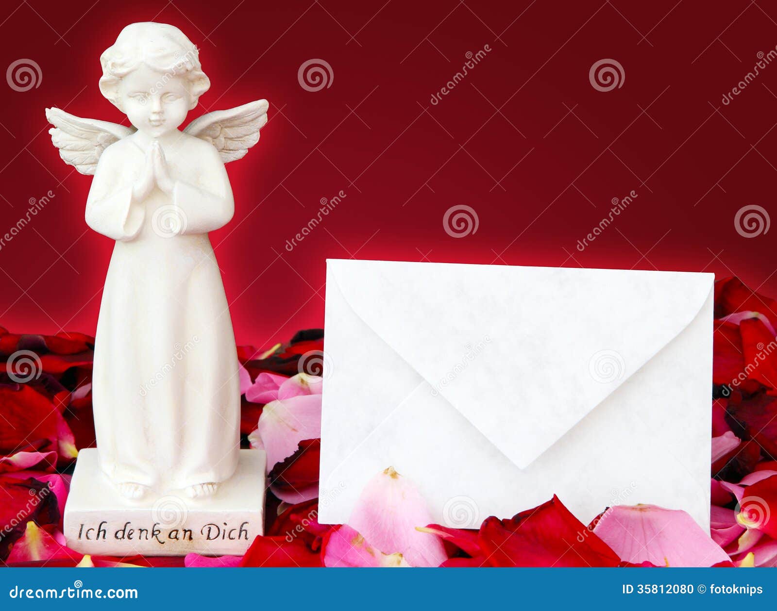 Angels and Letter of Consolation Stock Photo - Image of grave, isolated ...