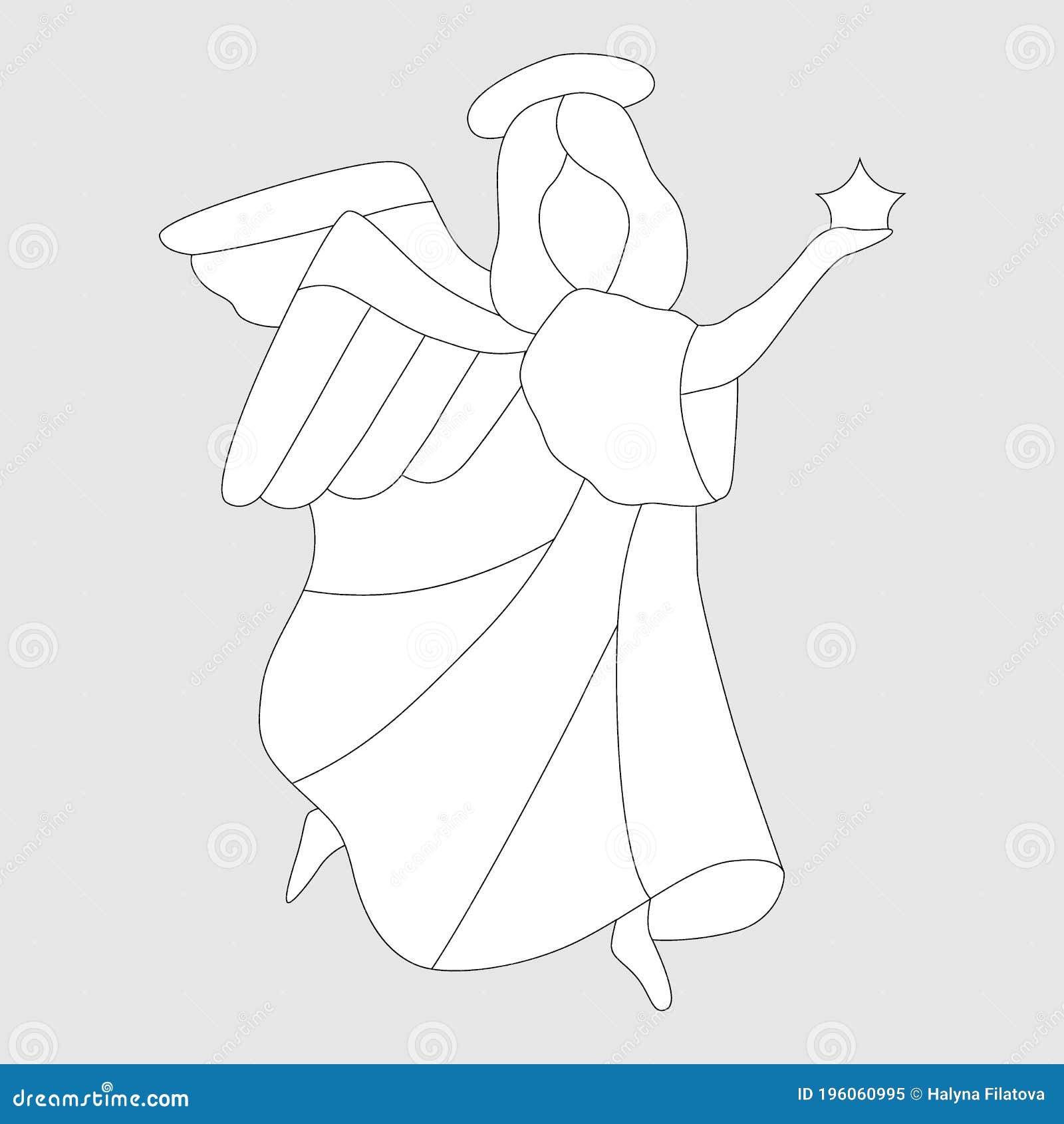 1533 Angels, Linear Drawing In Black And White, A Sketch For Stained ...