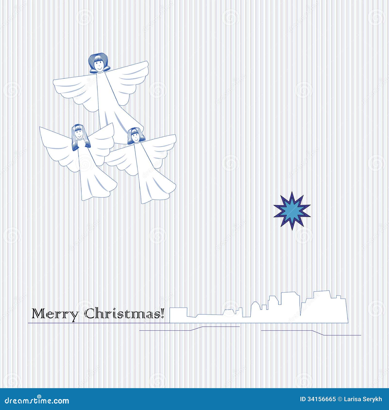 Angels over Bethlehem stock vector. Illustration of stripe - 34156665