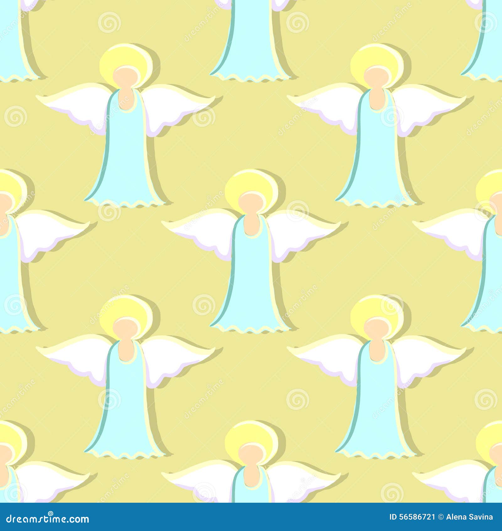 Angels Pattern stock vector. Illustration of face, paradise - 56586721