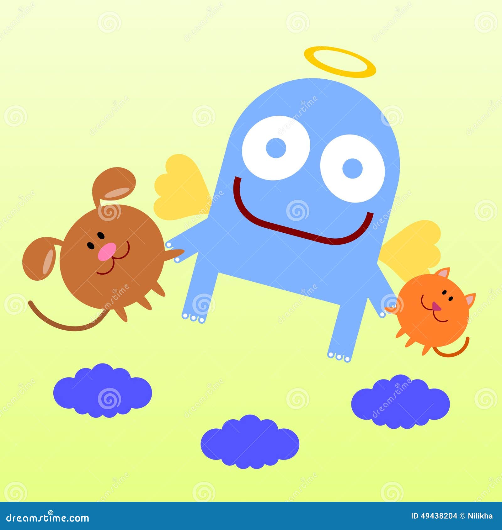 Angels pets stock illustration. Illustration of mammal - 49438204