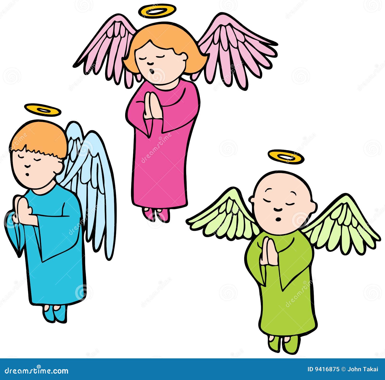 Angels praying stock vector. Illustration of pray, isolated - 9416875