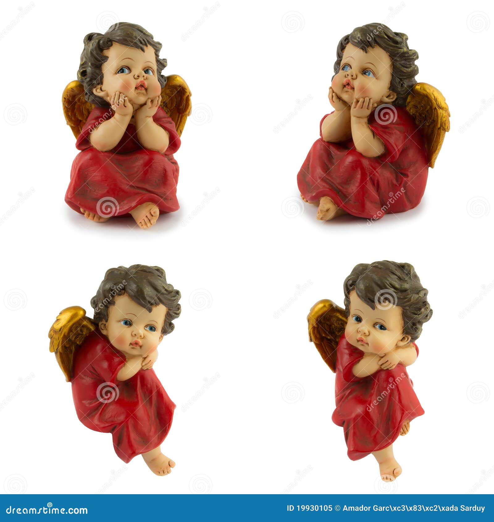 Angels red and gold stock image. Image of chrismas, happiness - 19930105