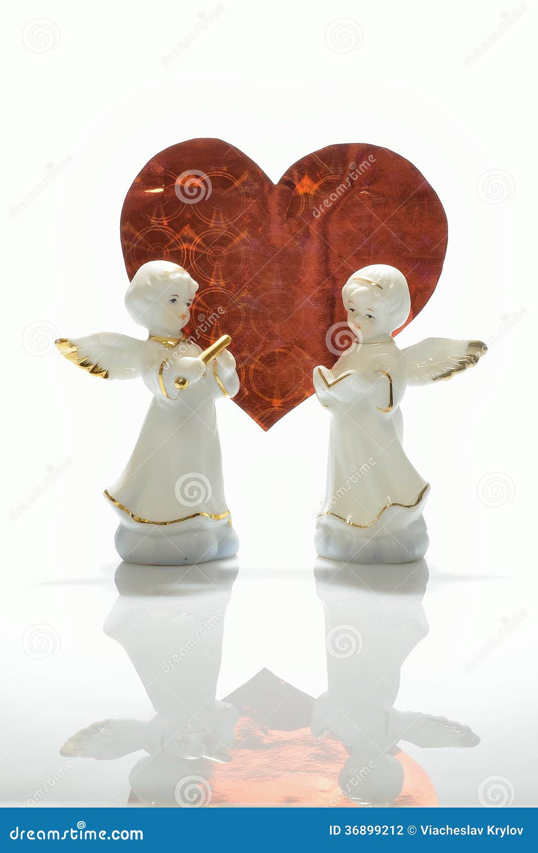 Angels and red heart stock photo. Image of loyalty, love - 36899212
