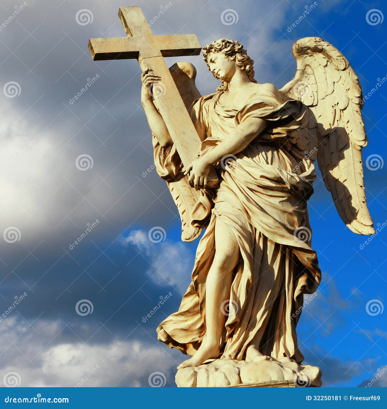 Angels of Rome stock image. Image of christianity, architecture - 32250181