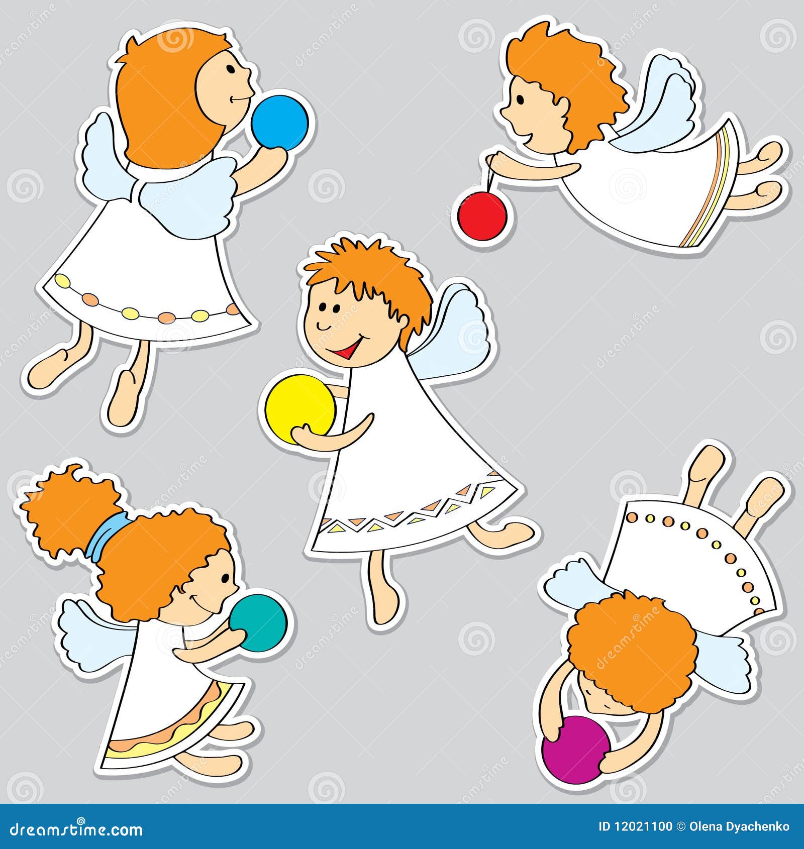 Angels Set stock vector. Illustration of angel, heaven - 12021100