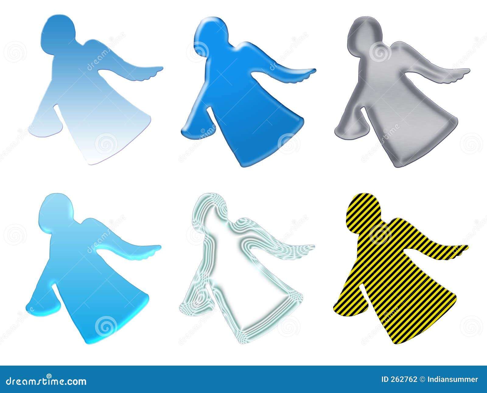 Angels Silhouettes with the Gift Stock Illustration - Illustration of ...