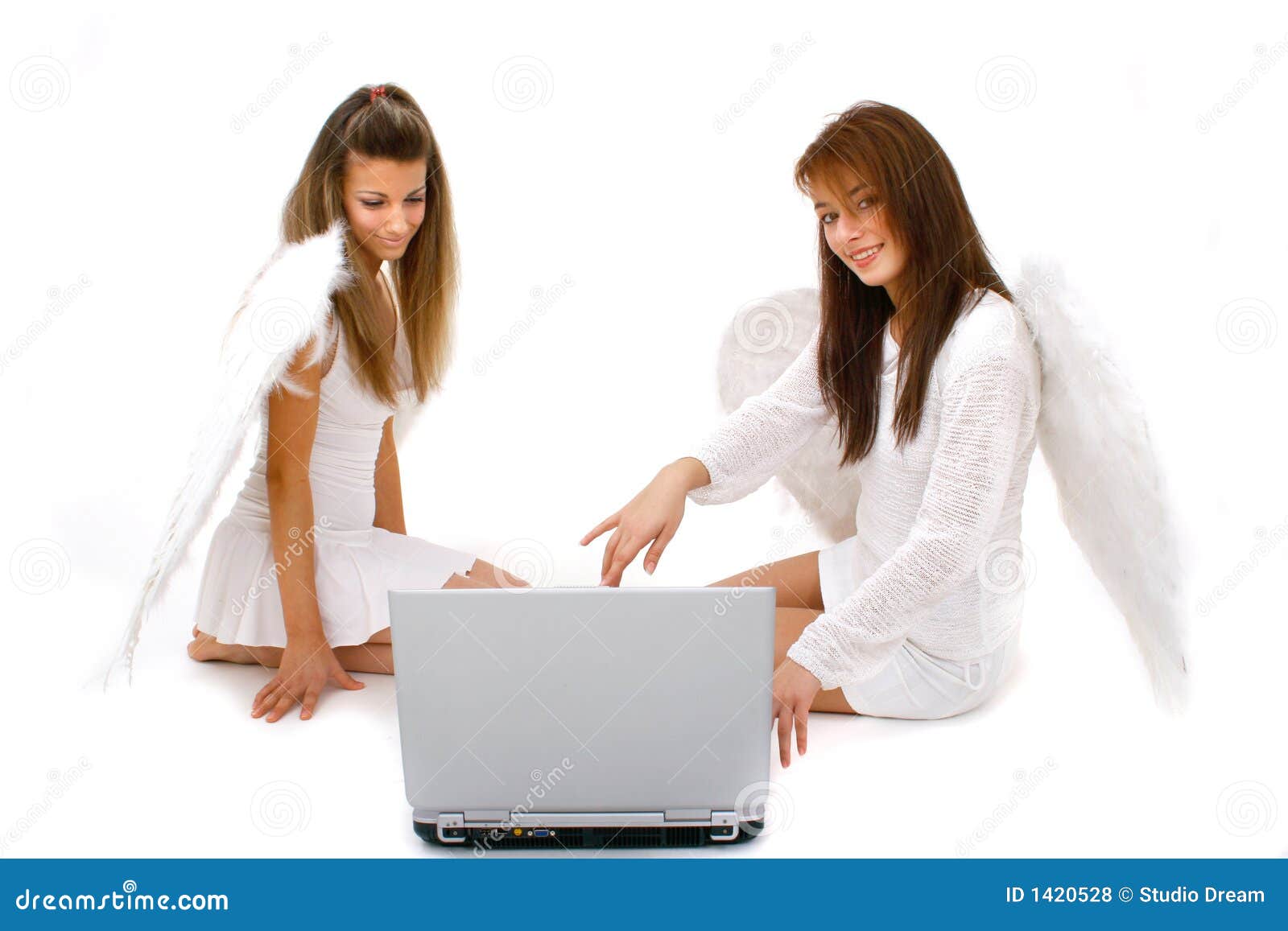 Angels Teaming Together stock photo. Image of smiling - 1420528