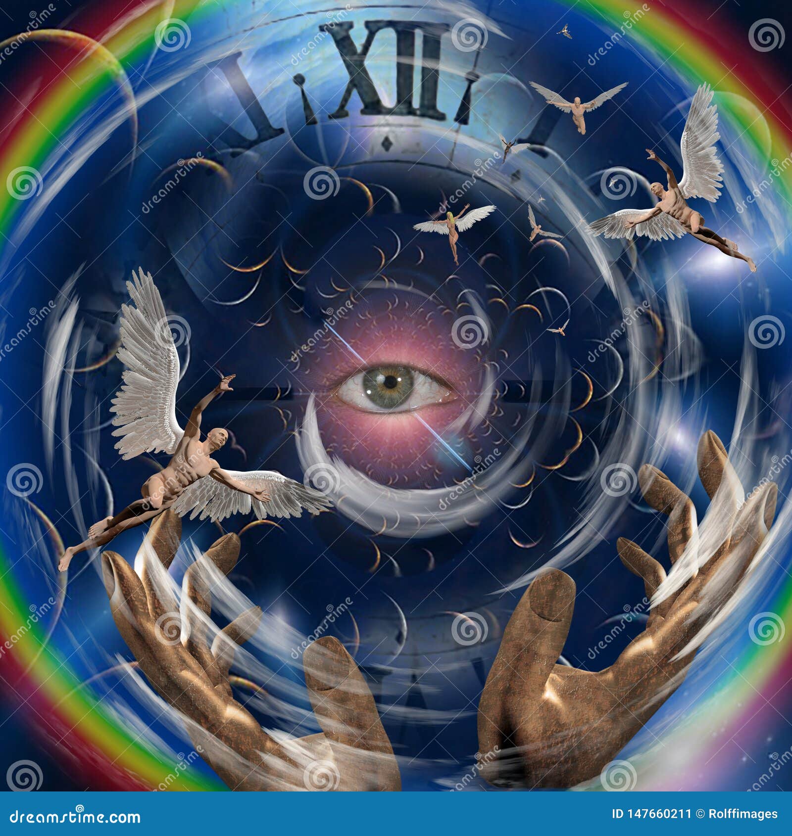 Angels And All Seeing Eye Stock Photography | CartoonDealer.com #148172642