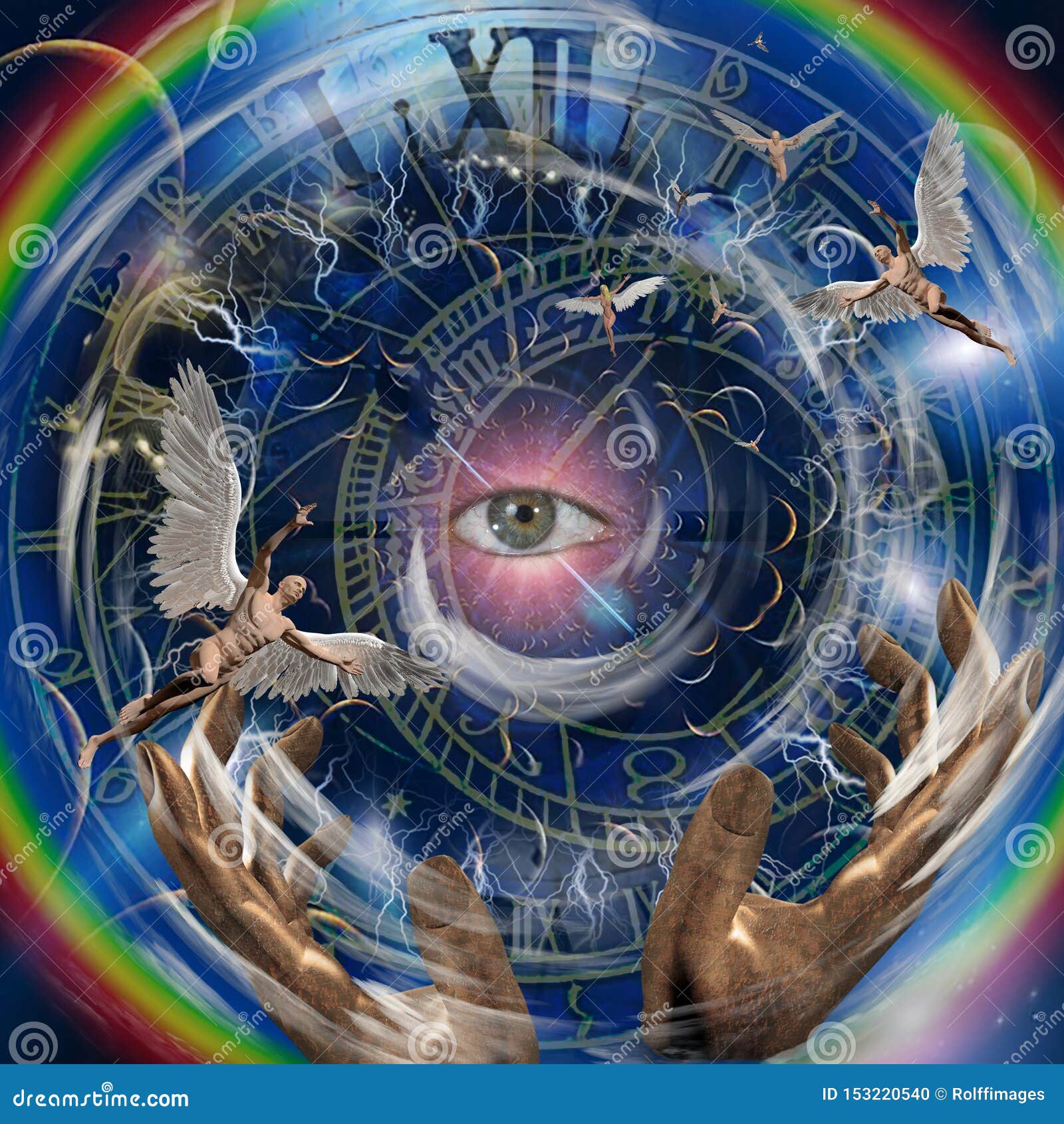 Angels in time stock photo. Image of astral, fortune - 153220540