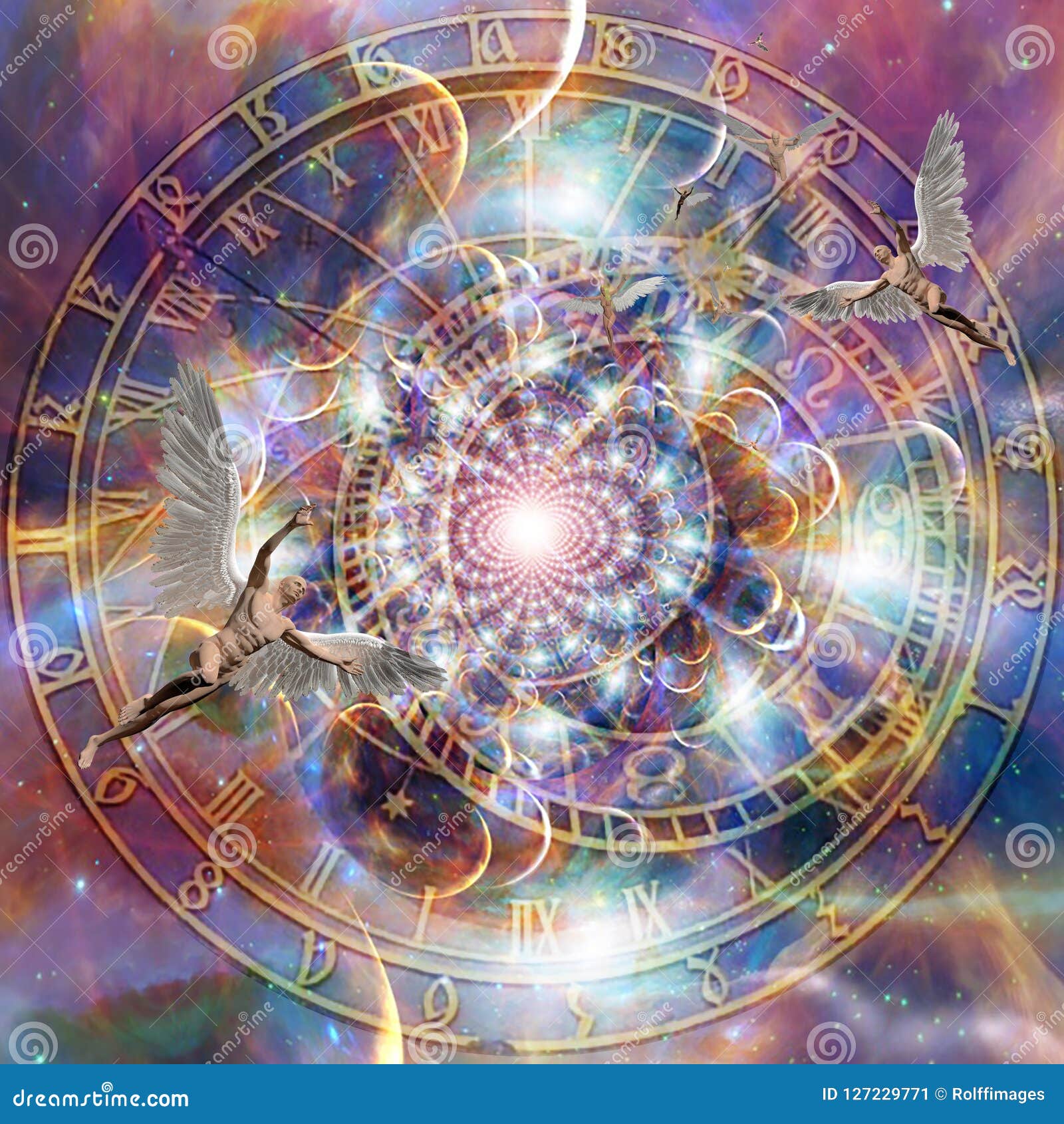 Angels Time stock illustration. Illustration of destiny - 127229771