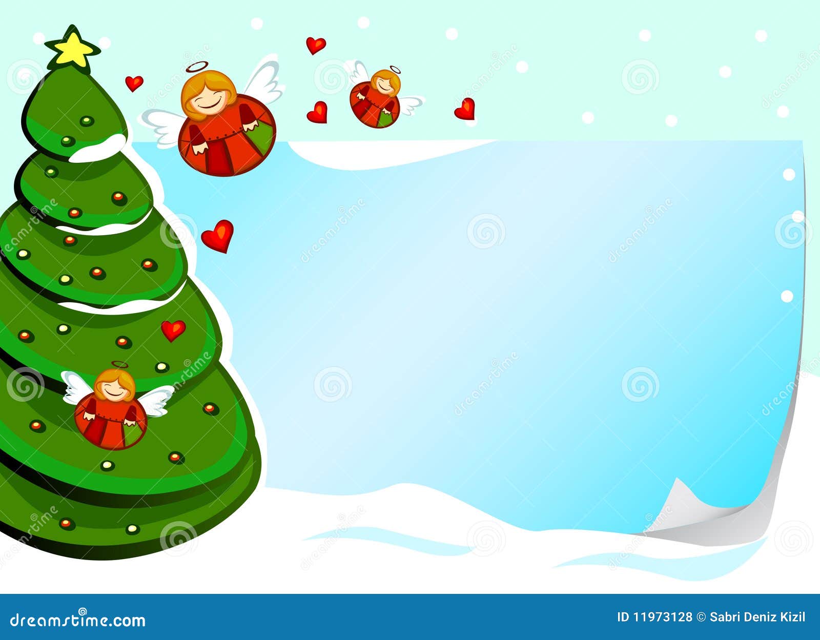 Angels and tree stock vector. Illustration of religion - 11973128