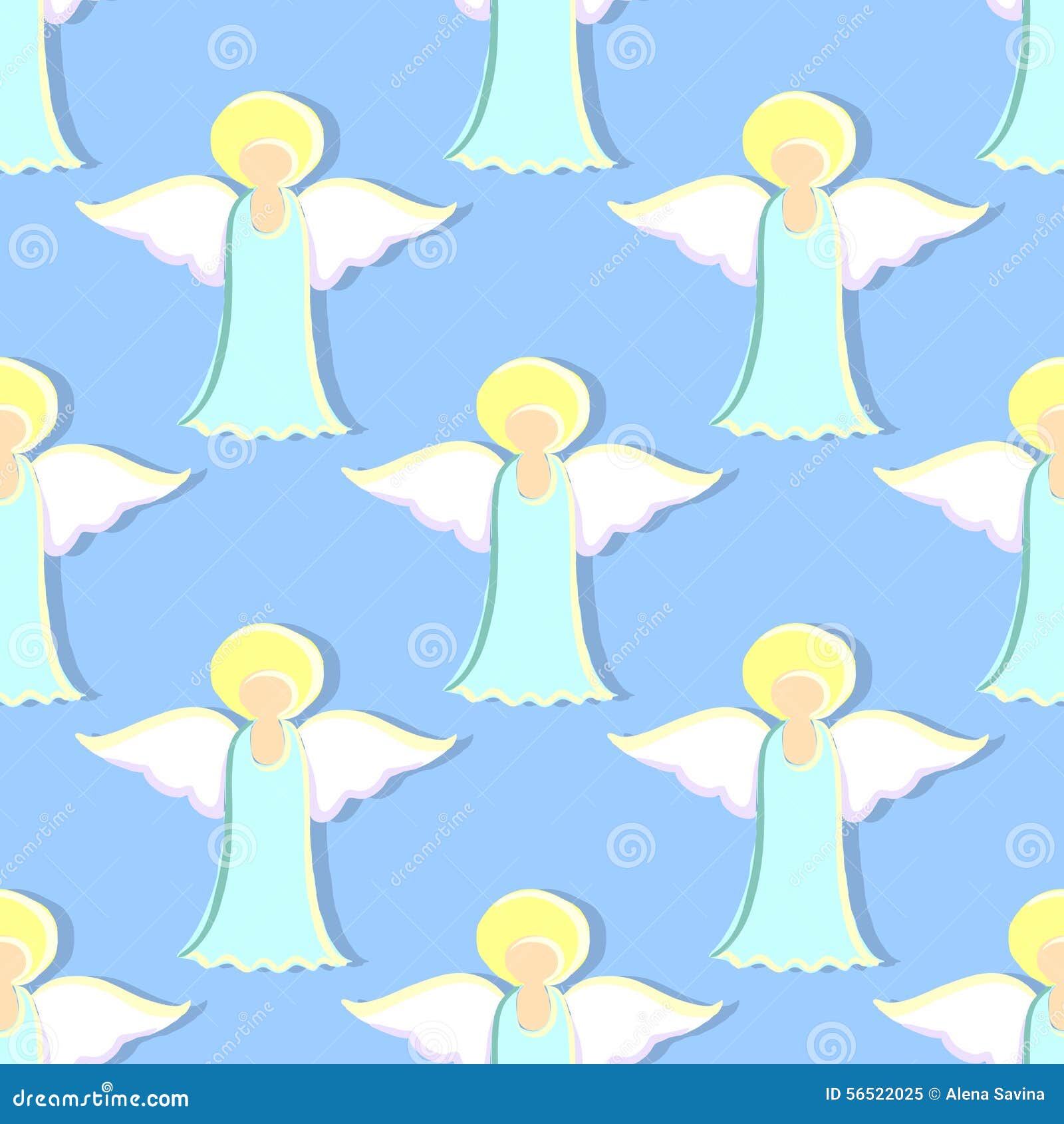 AngelsPattern2 stock vector. Illustration of pattern - 56522025
