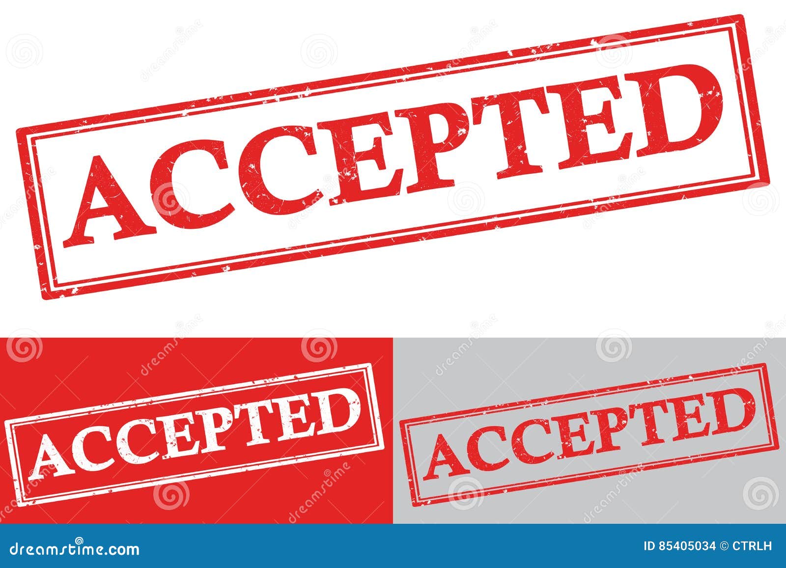 Angenommen - Stempel /label Vektor Abbildung - Illustration von gewährt ...