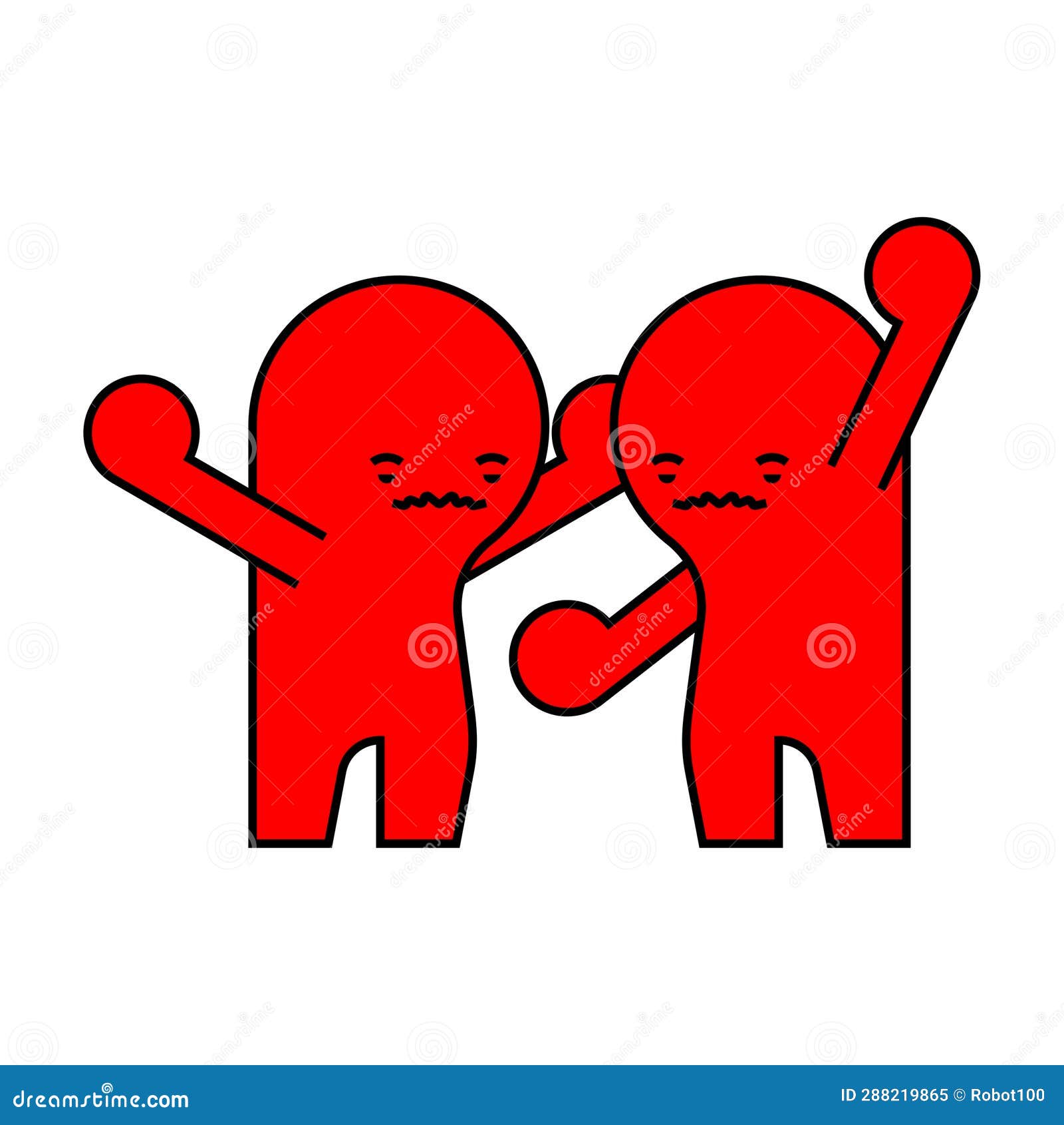 Anger Emotion Icon. Angry Red Man Symbol Stock Vector - Illustration of ...