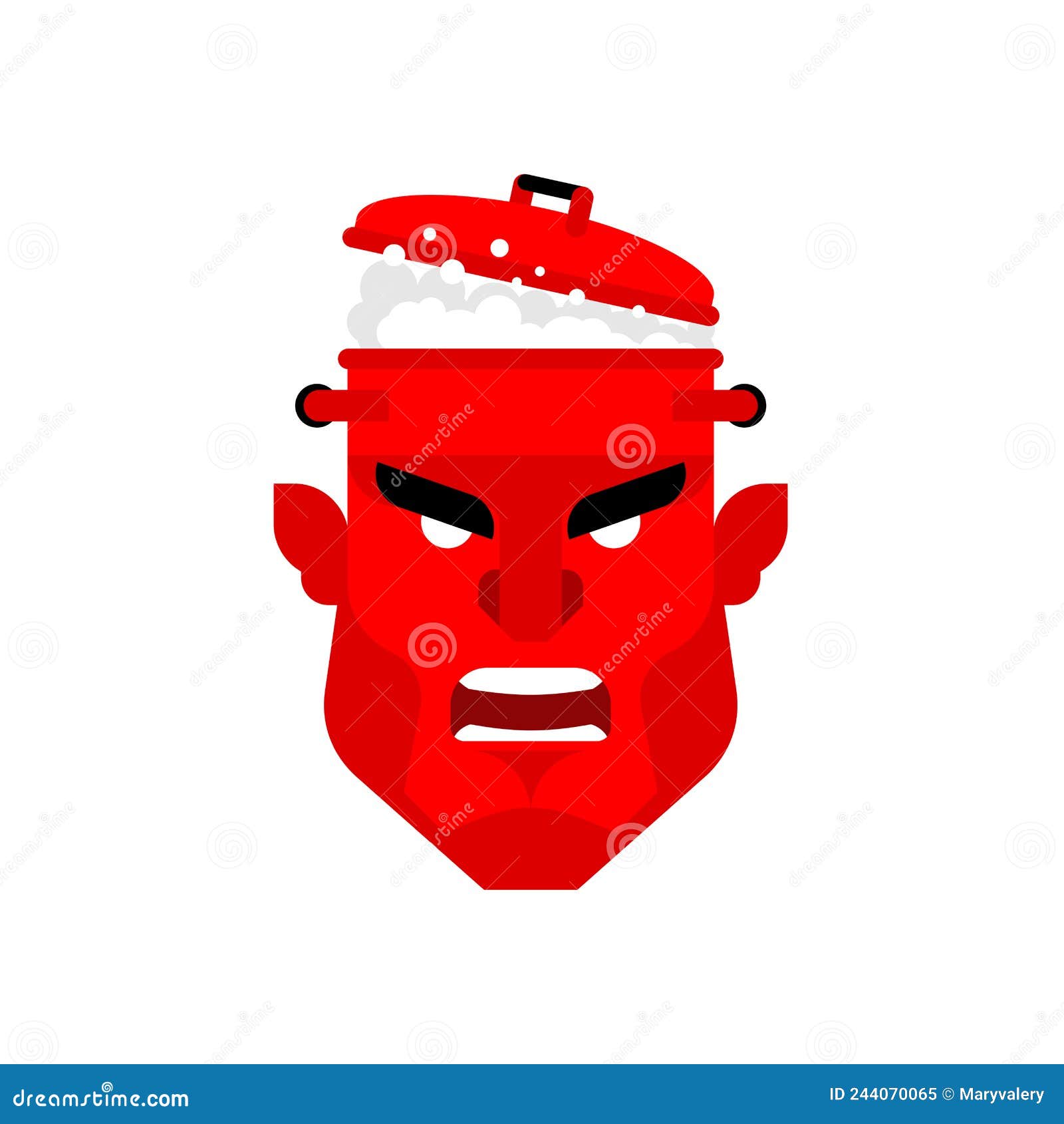 Red Rage Face Royalty-Free Stock Photography | CartoonDealer.com #117140051