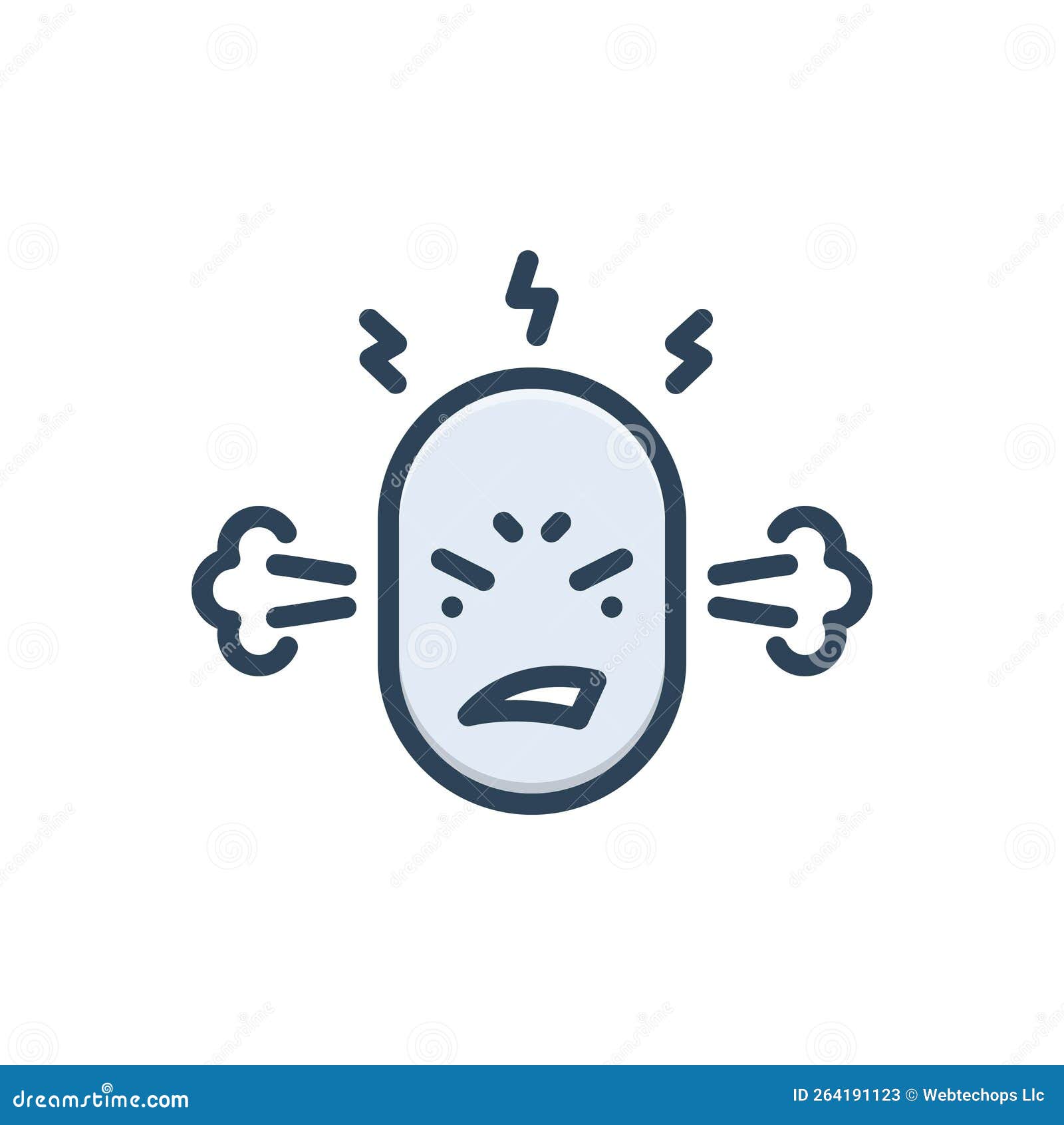 Color Illustration Icon for Anger, Angry and Mad Stock Vector ...