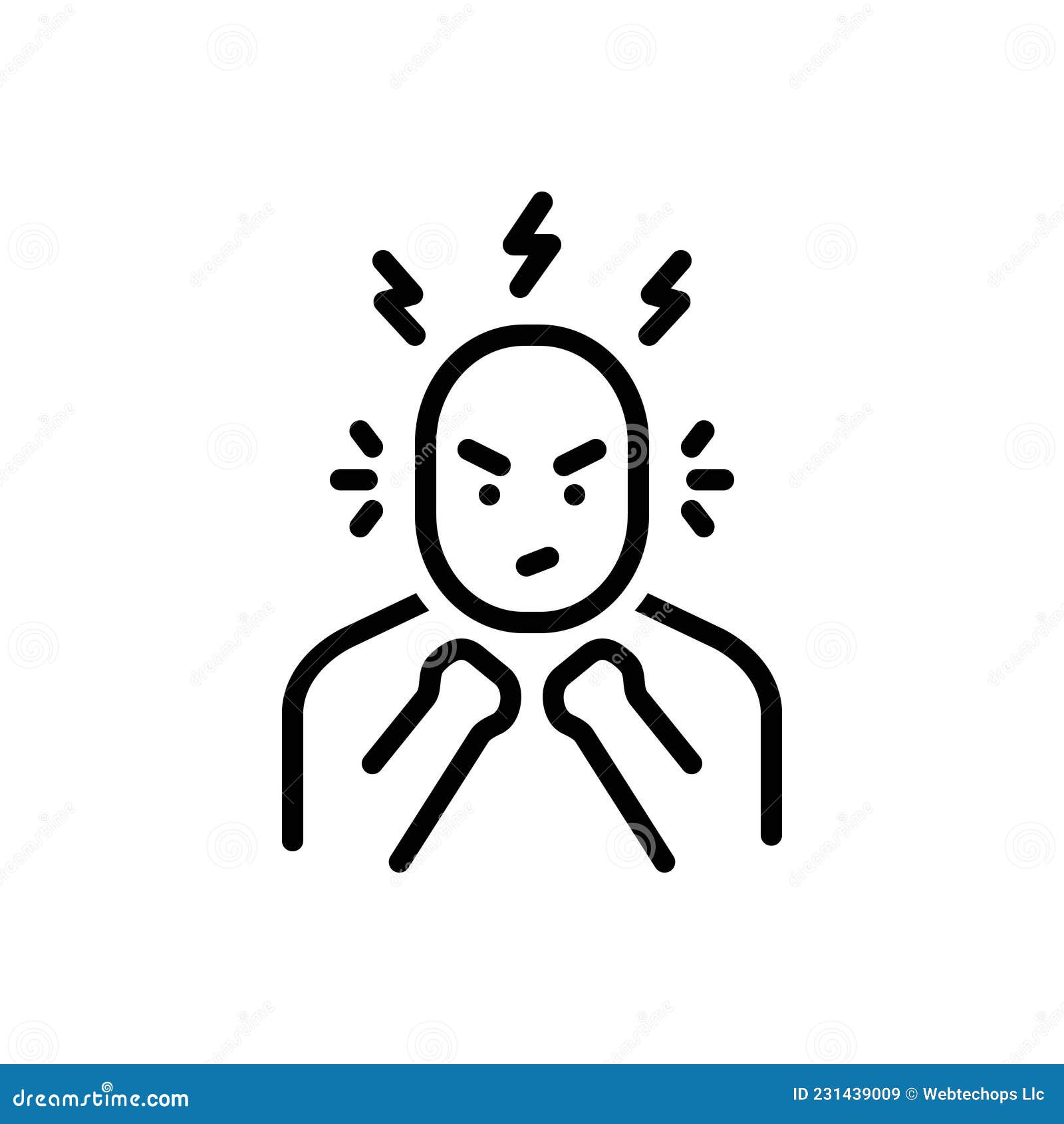 Anger Or Irritation Effect Icon In Anime Or Manga Japanese Style. Cross ...