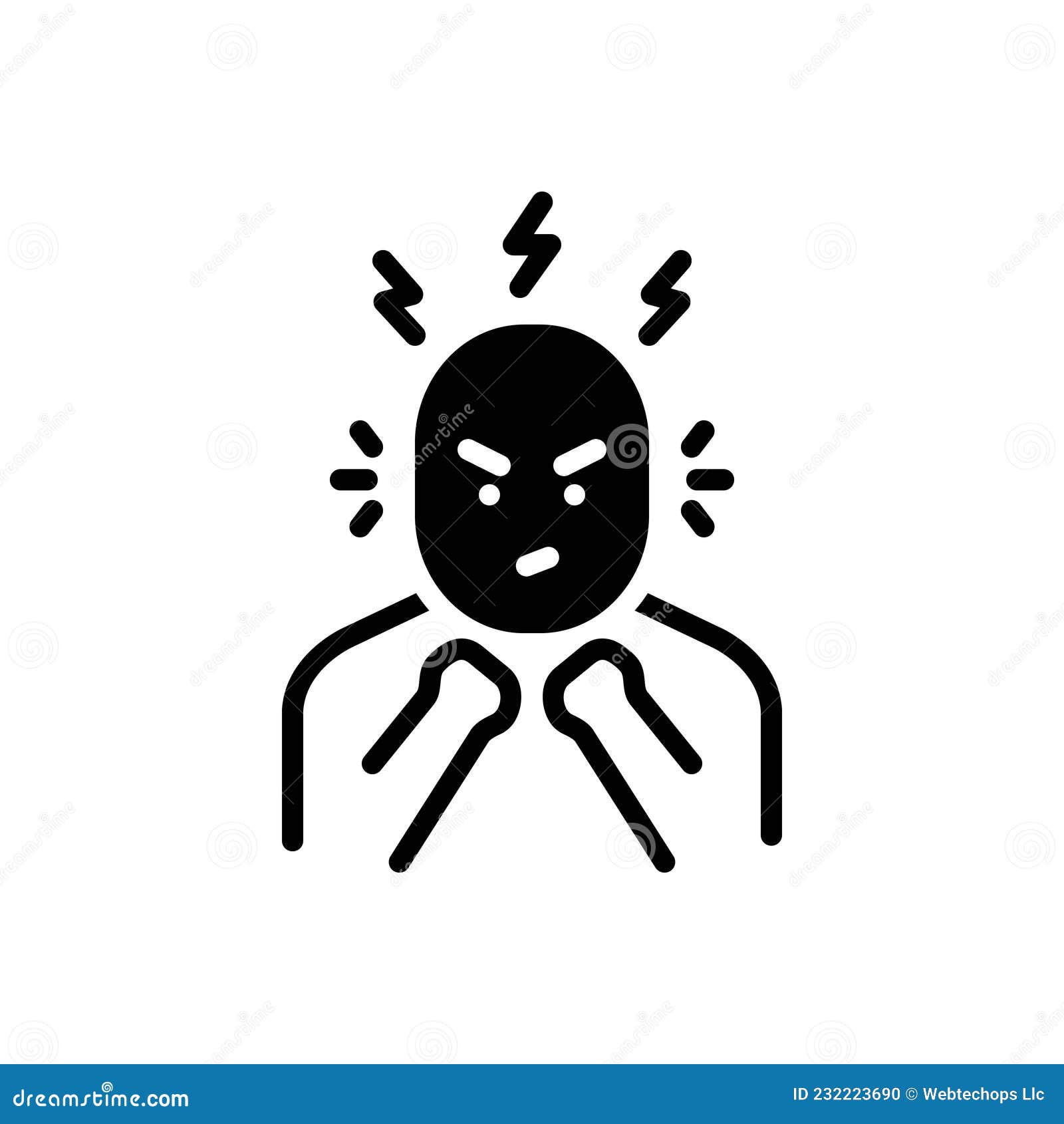 Anger Or Irritation Effect Icon In Anime Or Manga Japanese Style. Cross ...