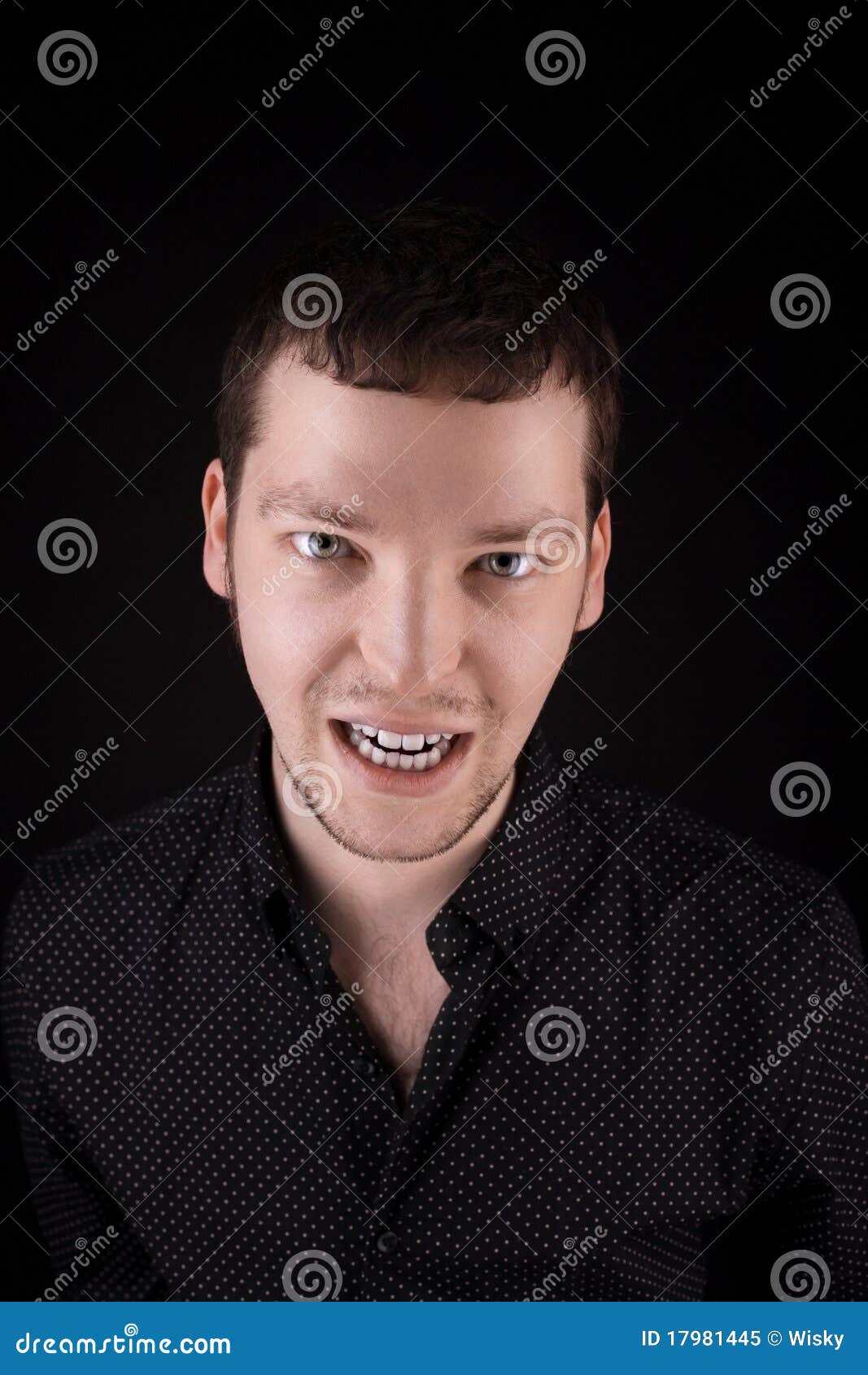Anger man look from dark stock image. Image of angry - 17981445