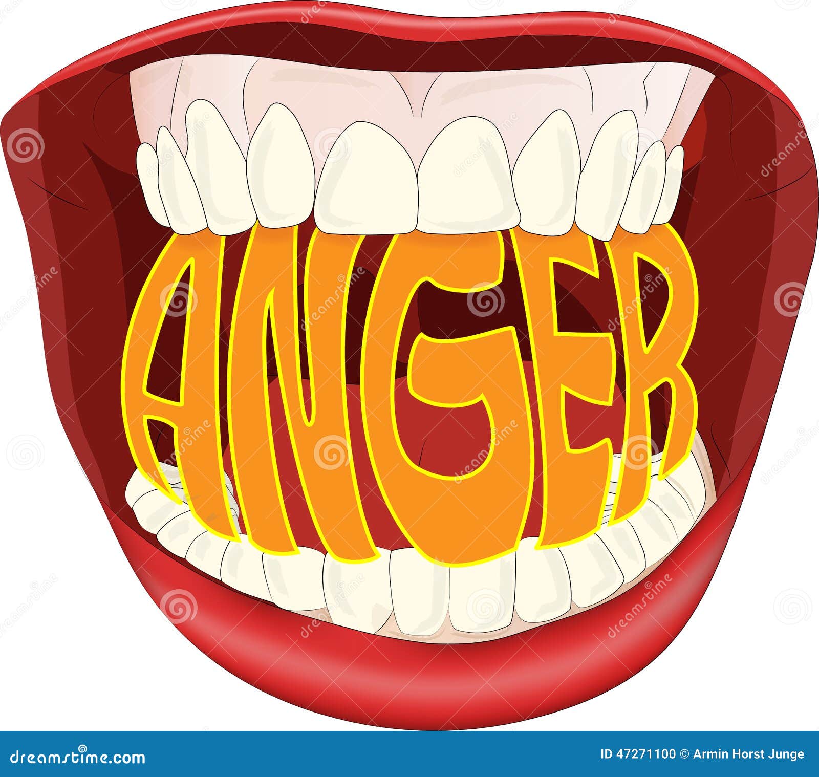 Anger stock illustration. Illustration of lips, hurt - 47271100