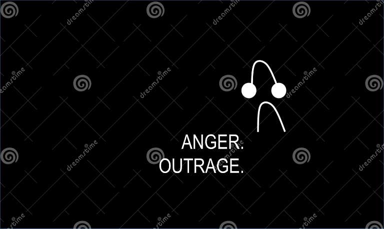 ANGER. OUTRAGE and stress stock illustration. Illustration of ...
