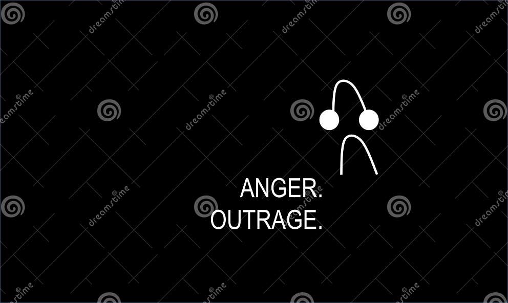 ANGER. OUTRAGE and stress stock illustration. Illustration of ...