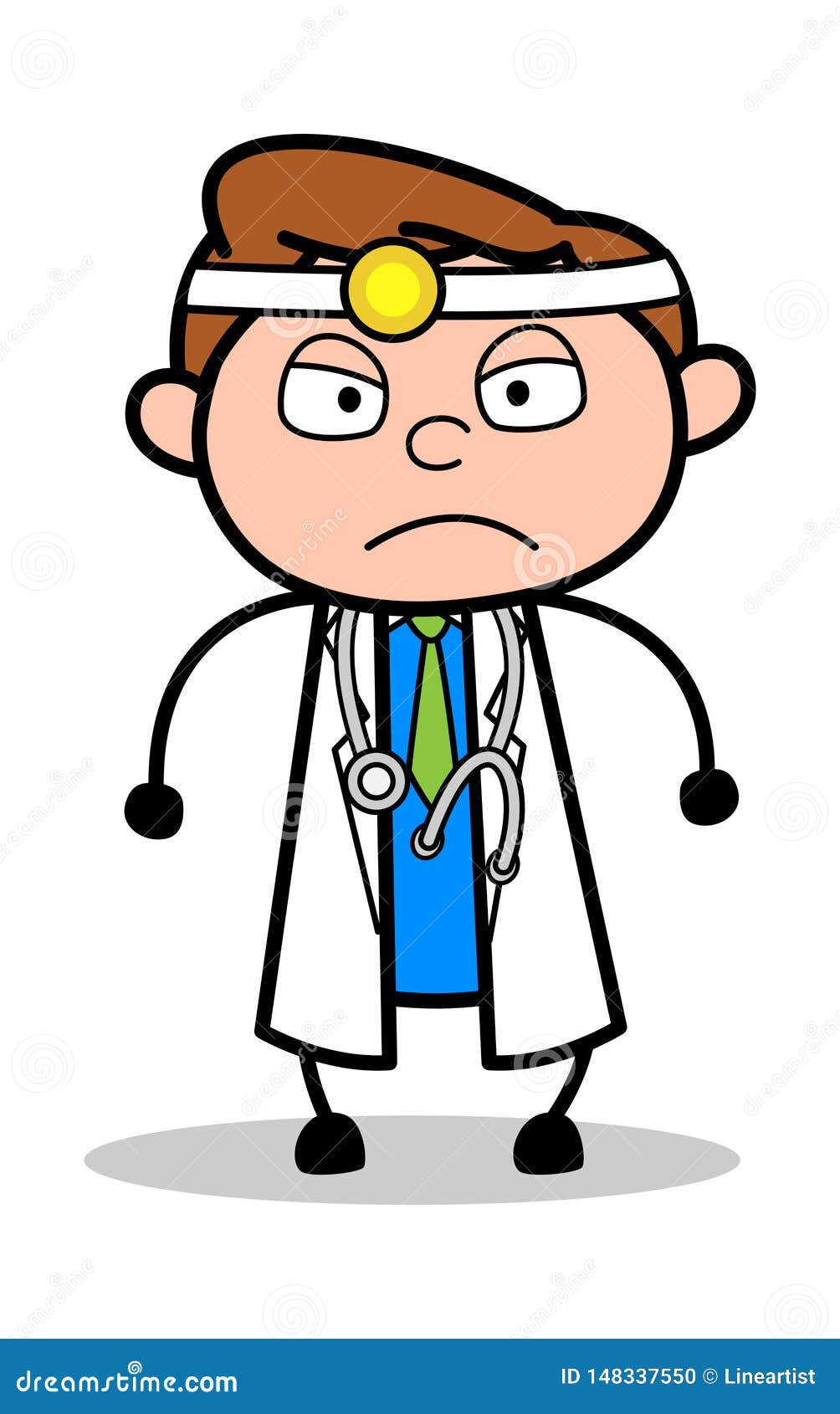 Anger - Professional Cartoon Doctor Vector Illustration Stock ...