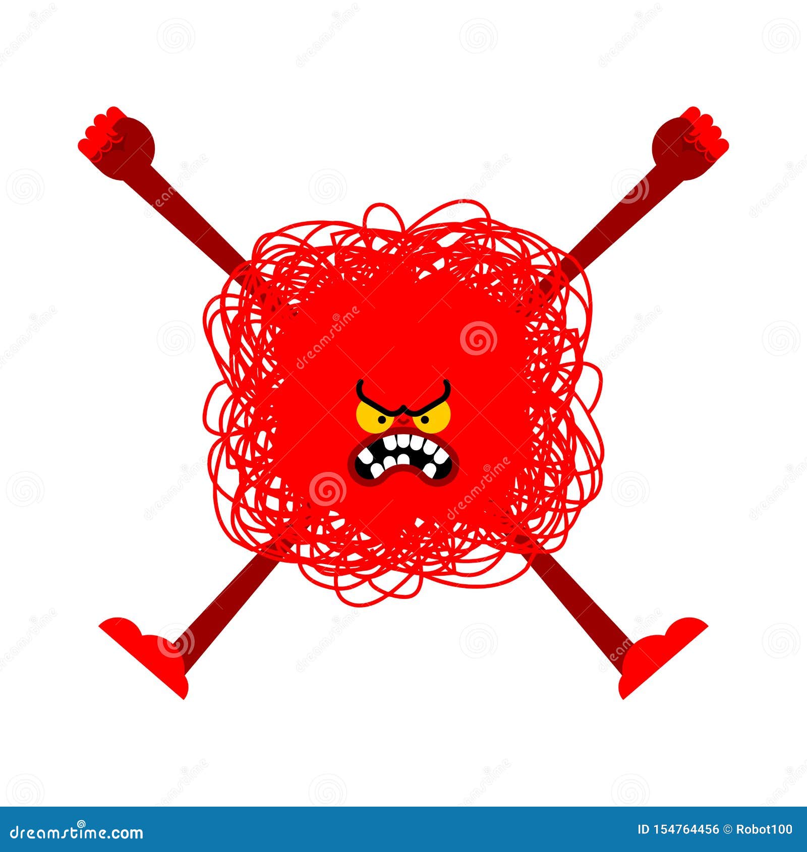 Anger red face. Evil sign stock vector. Illustration of comic - 154764456