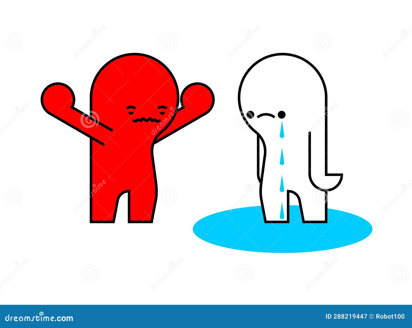 Anger and Sadness in Relationships. One Screams at the Other Stock ...