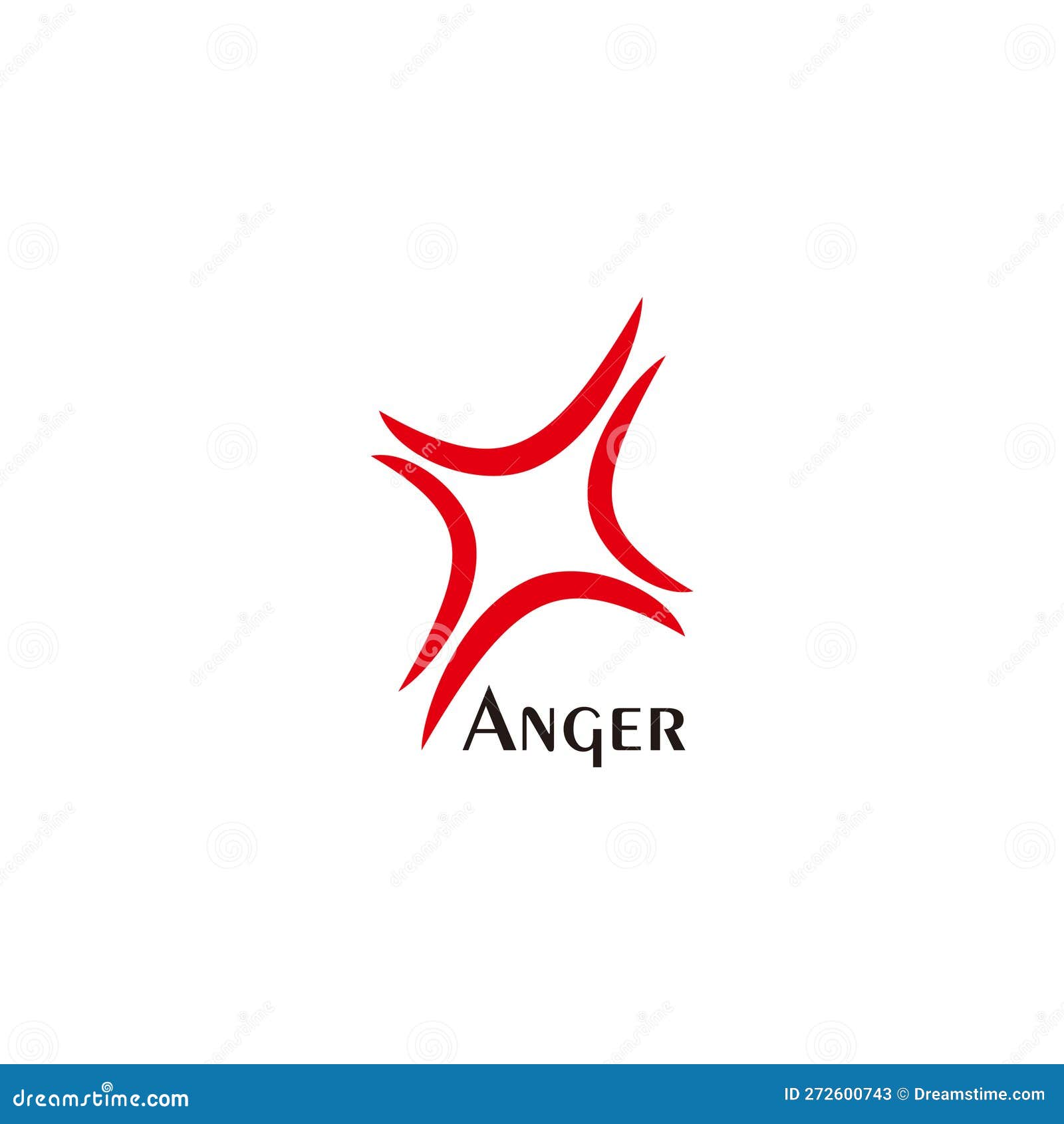Anger Symbol Simple Logo Vector Stock Vector - Illustration of design ...