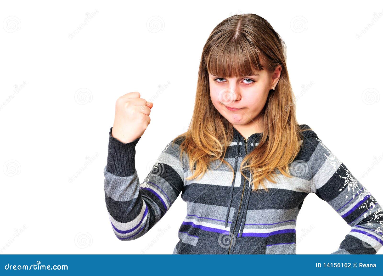 Anger teen girl stock photo. Image of childish, play - 14156162