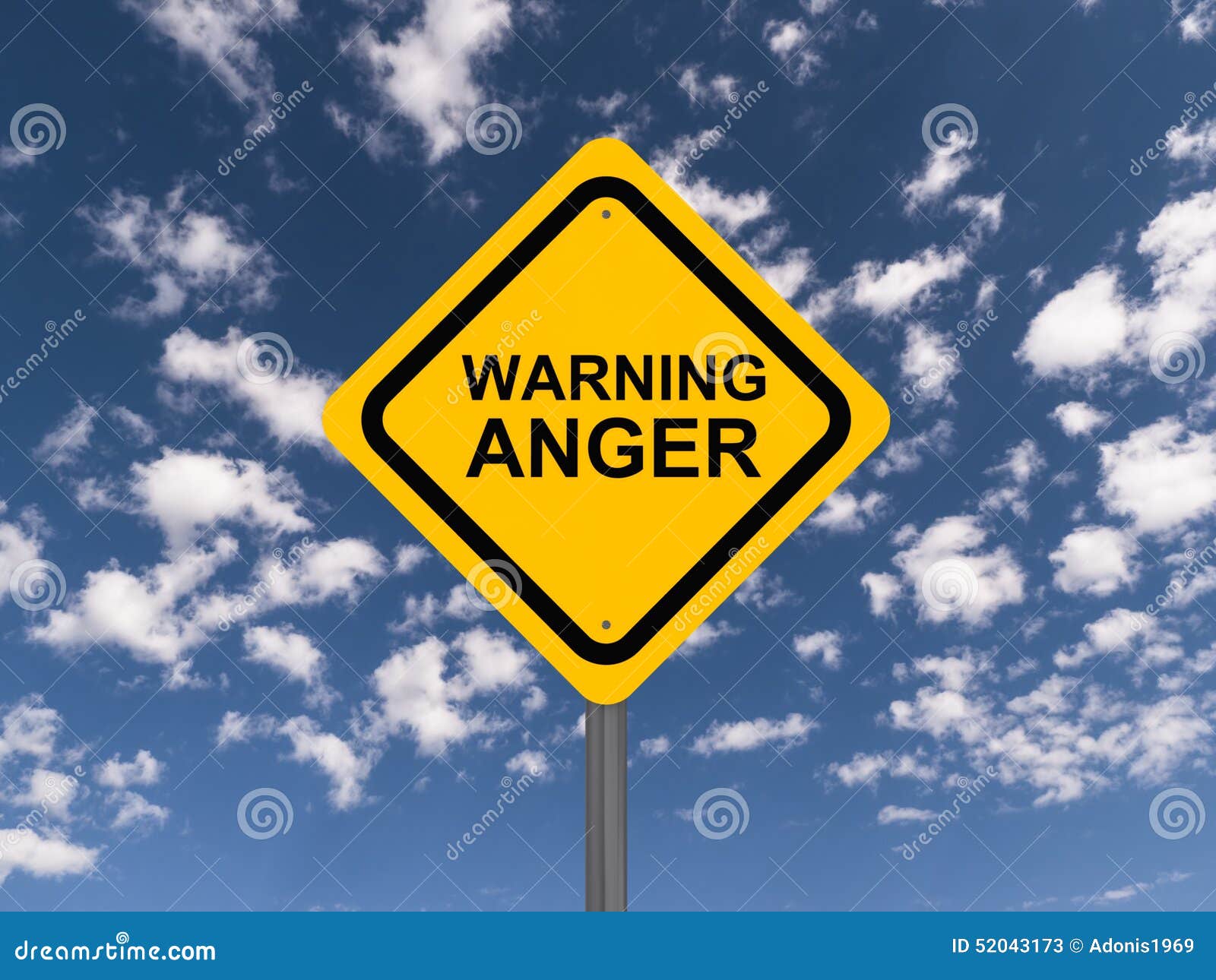 Anger Warning Sign Stock Photo - Image: 52043173
