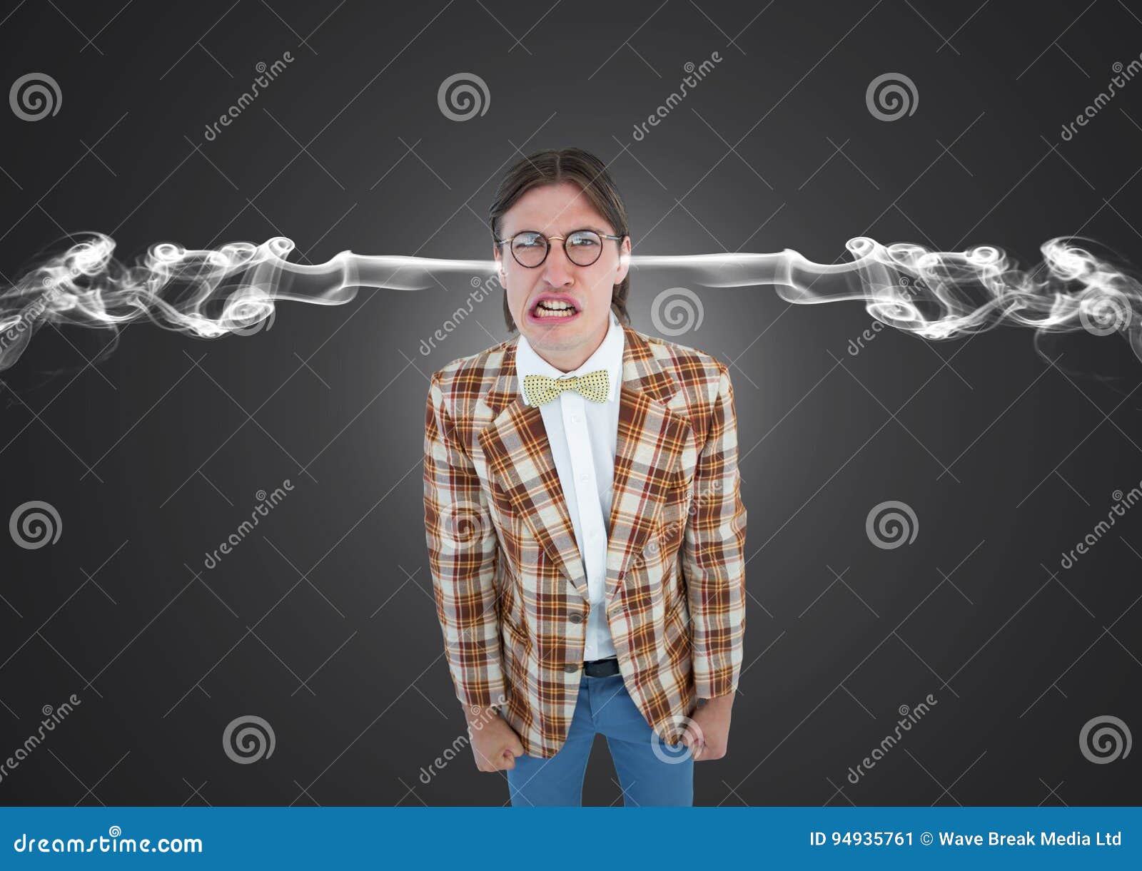 Anger Young Man with Steam. Stock Illustration - Illustration of ...