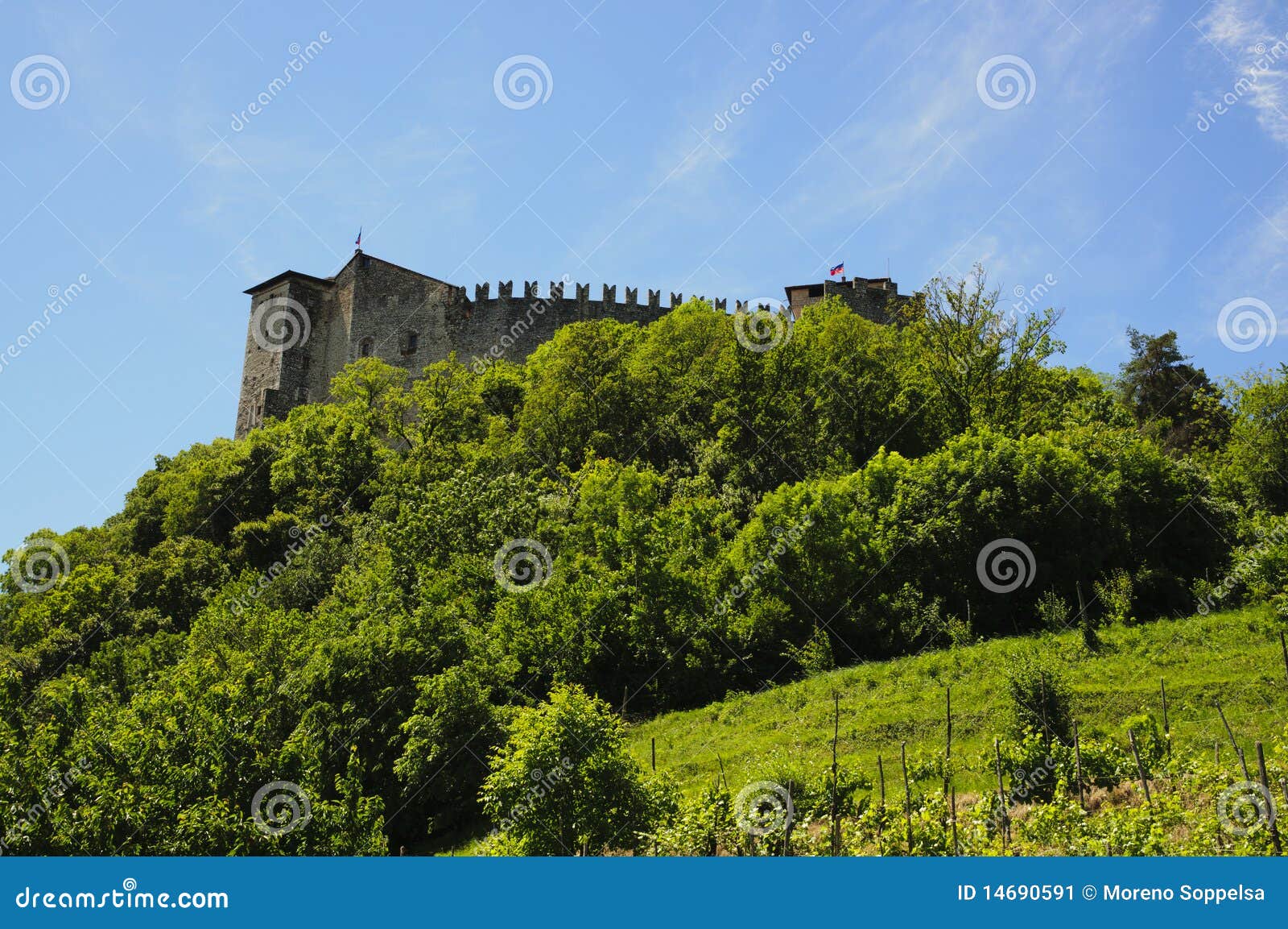 Angera Castle - Fortress (Rocca Borromea) Stock Image - Image of ...