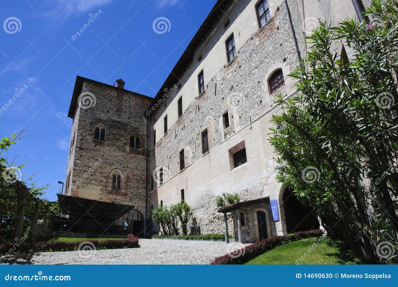 Angera Castle - Fortress (Rocca Borromea) Stock Photo - Image of ...