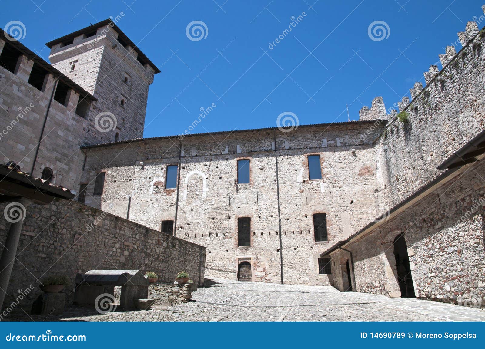 Angera Castle - Fortress (Rocca Borromea) Stock Image - Image of ...