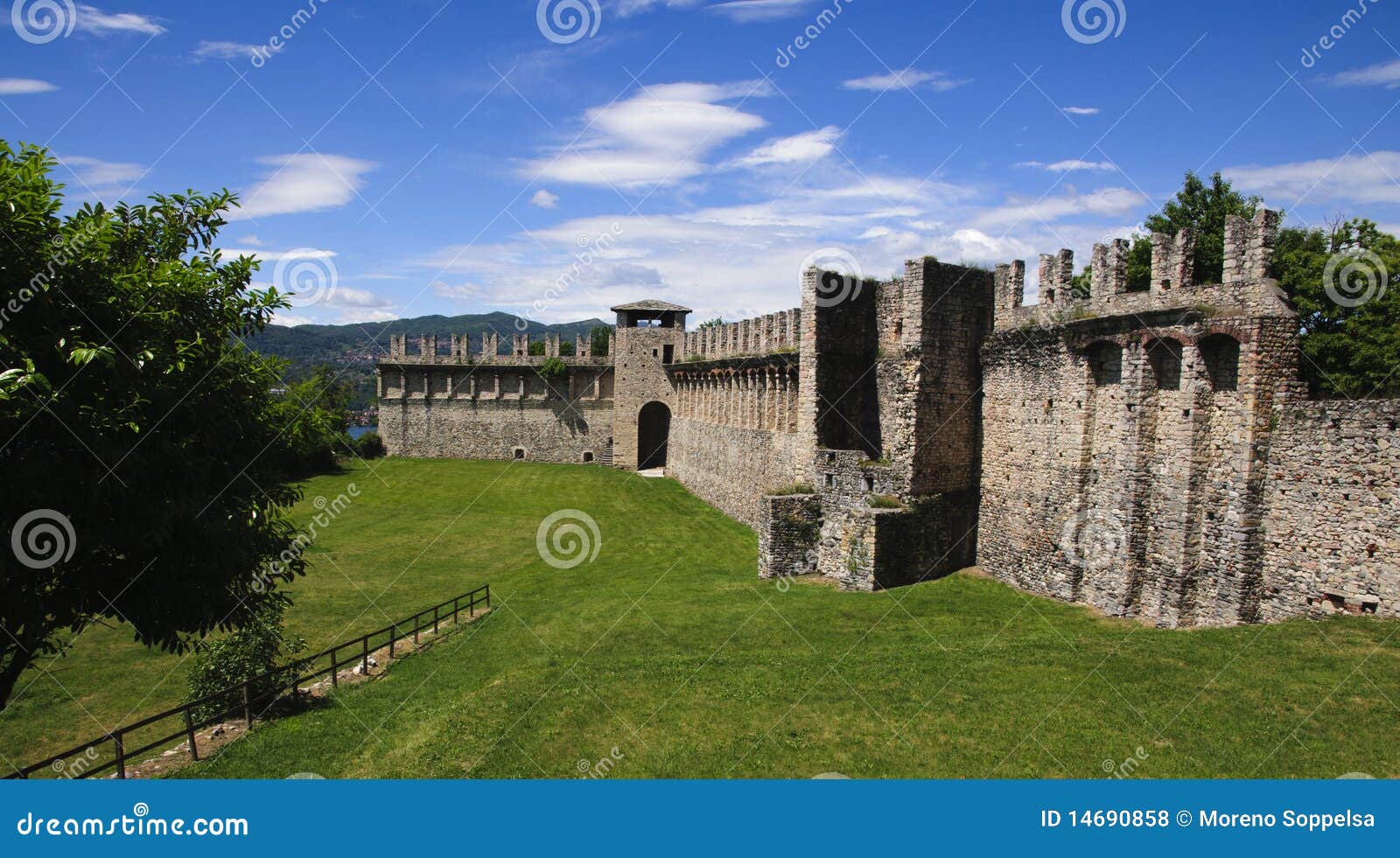 Angera Castle - Fortress (Rocca Borromea) Stock Photo - Image of fort ...