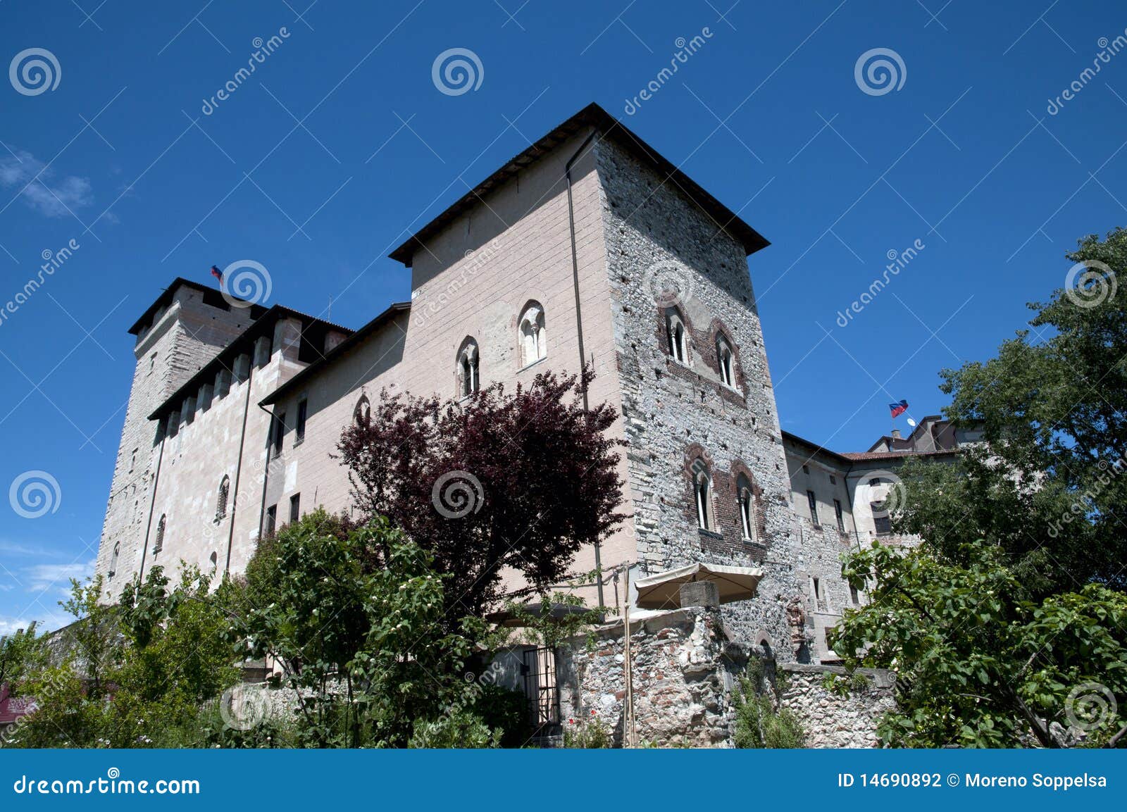 Angera Castle - Fortress (Rocca Borromea) Stock Photo - Image of fort ...