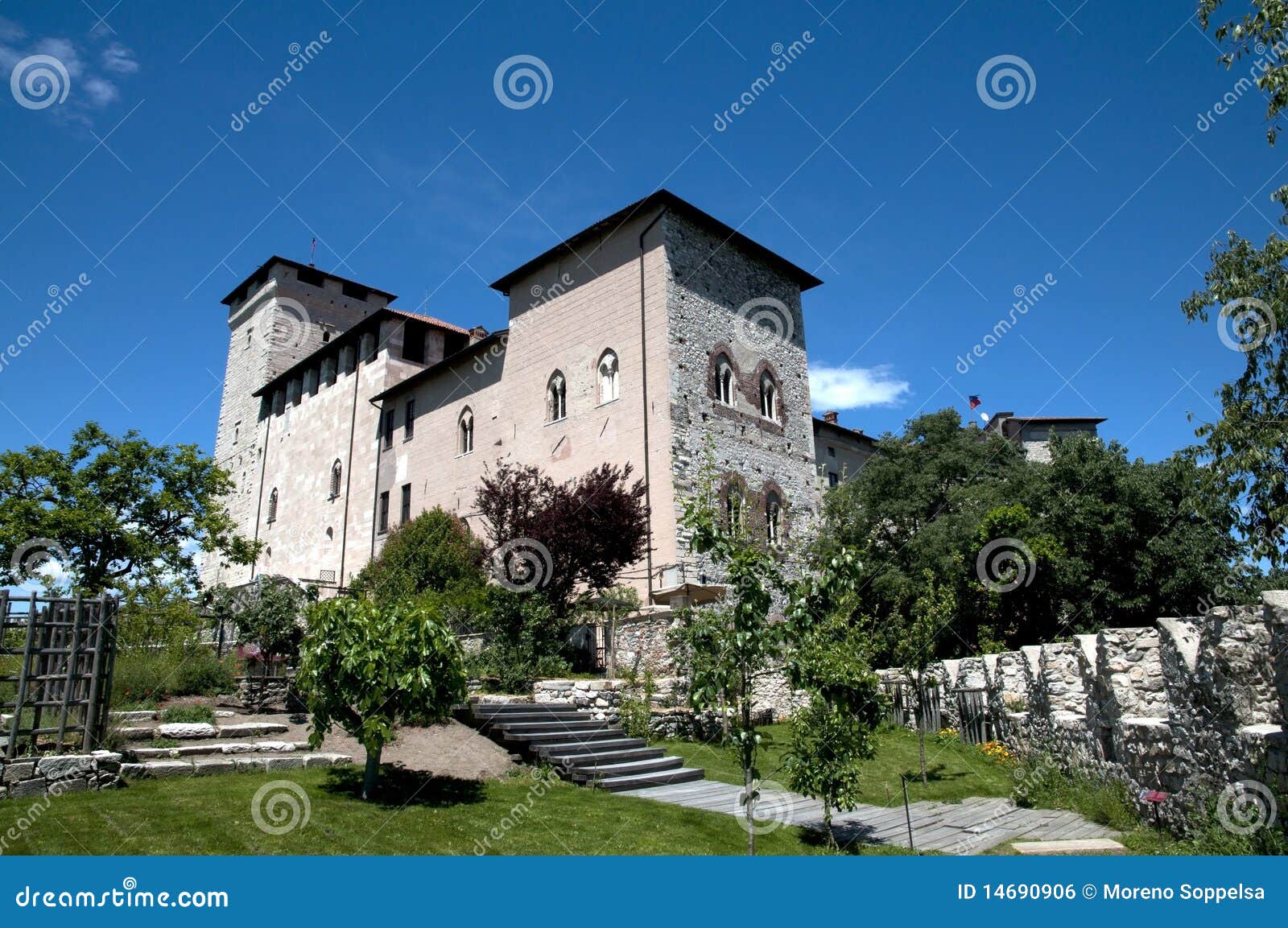 Angera Castle - Fortress (Rocca Borromea) Stock Photo - Image of rocca ...