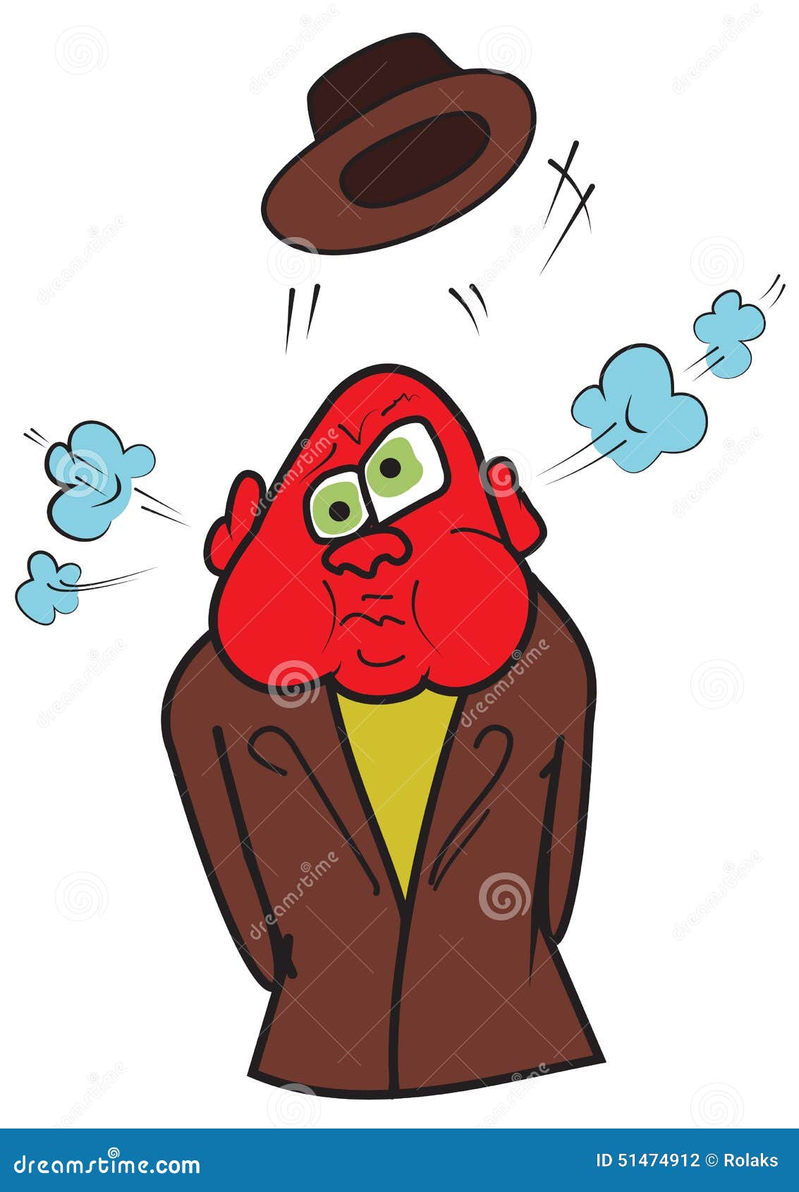 Angered man stock vector. Illustration of furious, concept - 51474912