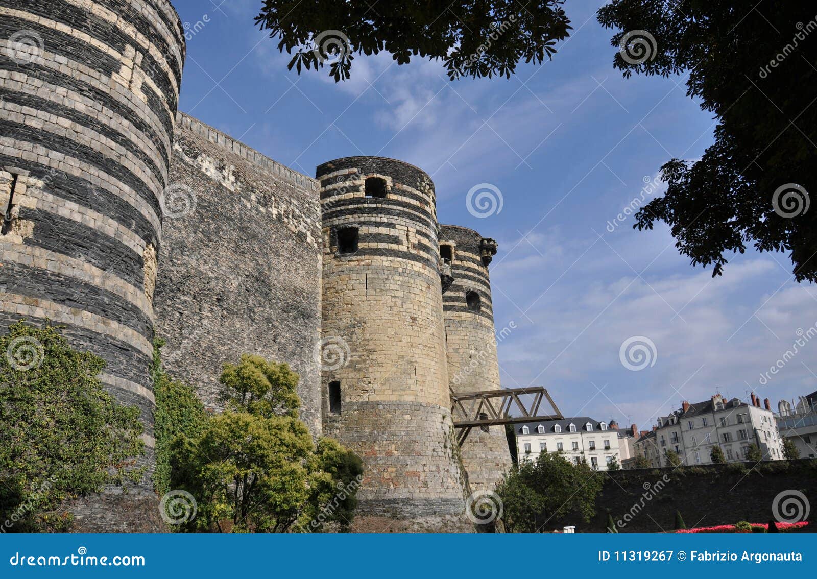 Angers Castle stock image. Image of building, fortified - 11319267