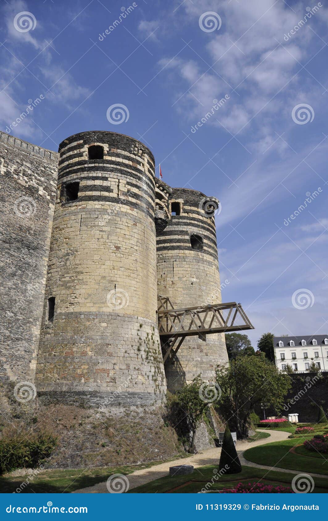 Angers Castle stock image. Image of building, fortified - 11319329