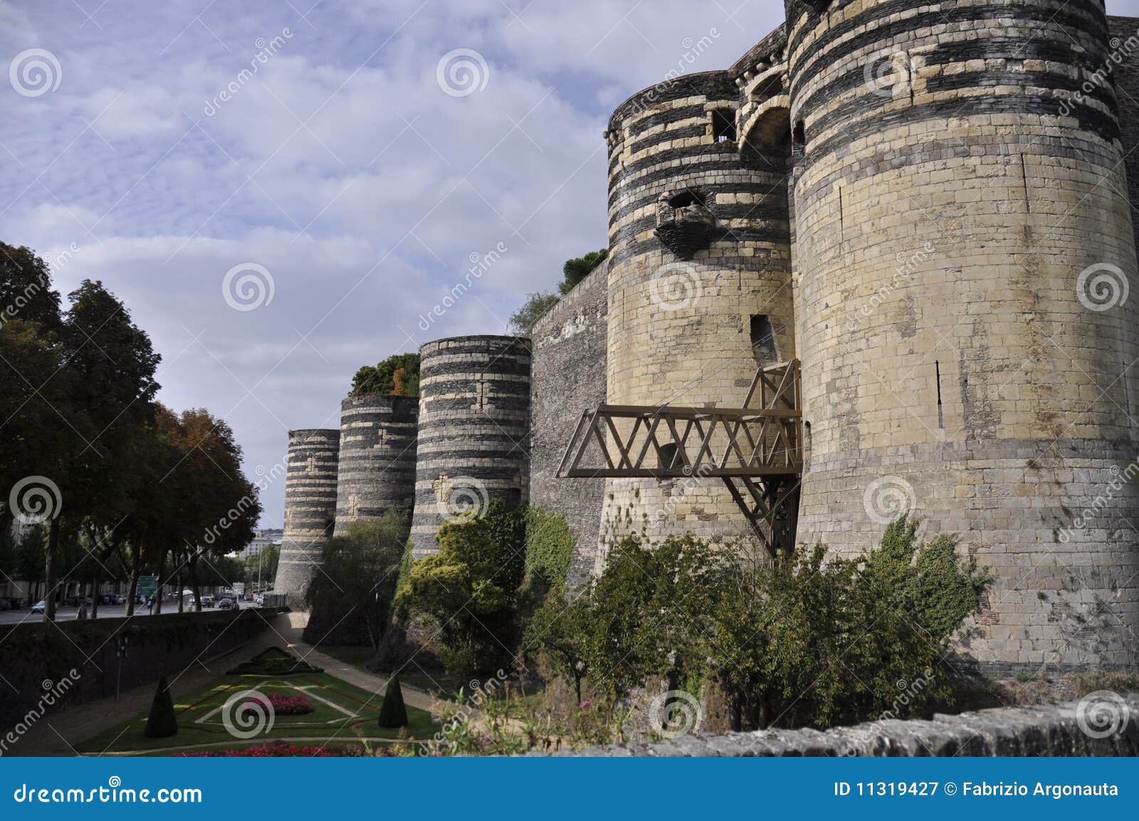 Angers Castle stock image. Image of france, fortified - 11319427