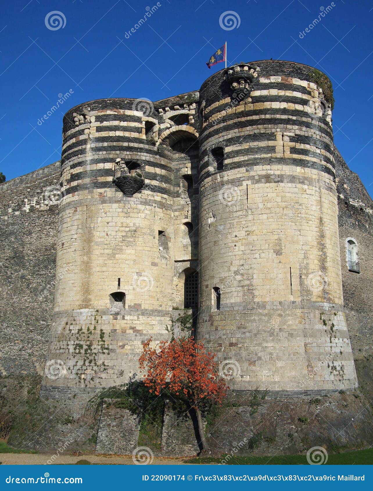 Angers castle, France stock photo. Image of architecture - 22090174