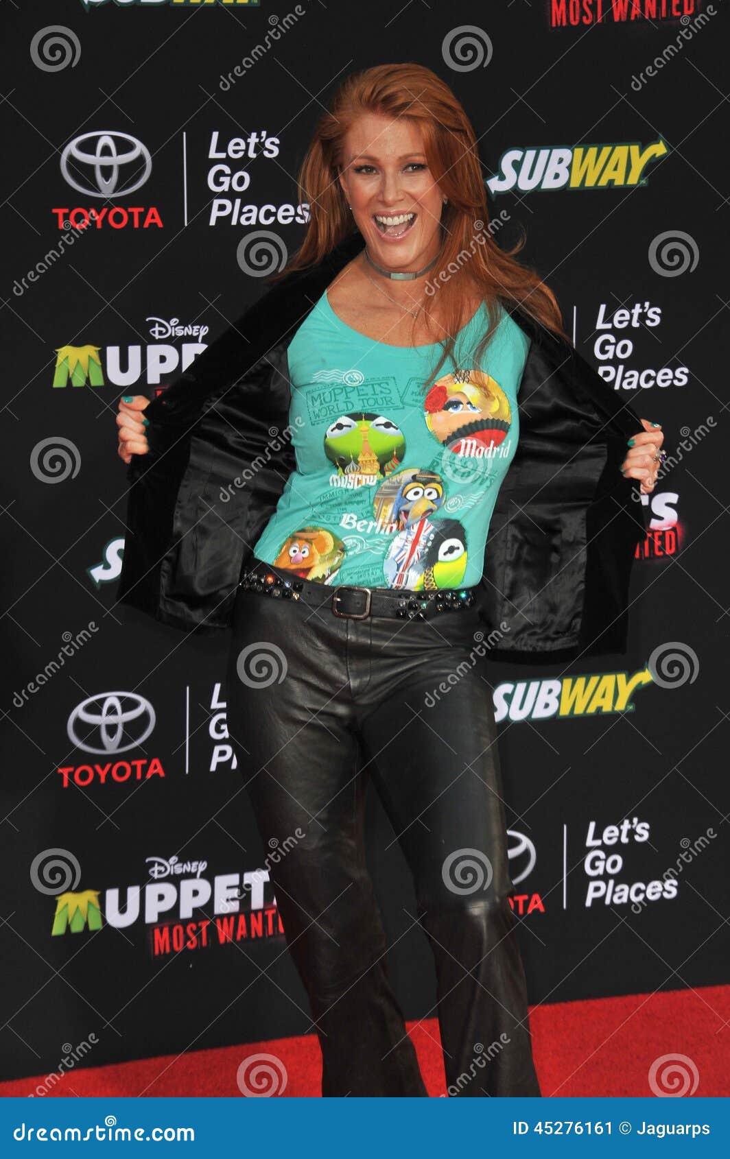 Angie Everhart foto editorial. Imagen de celebridad, chaqueta - 45276161