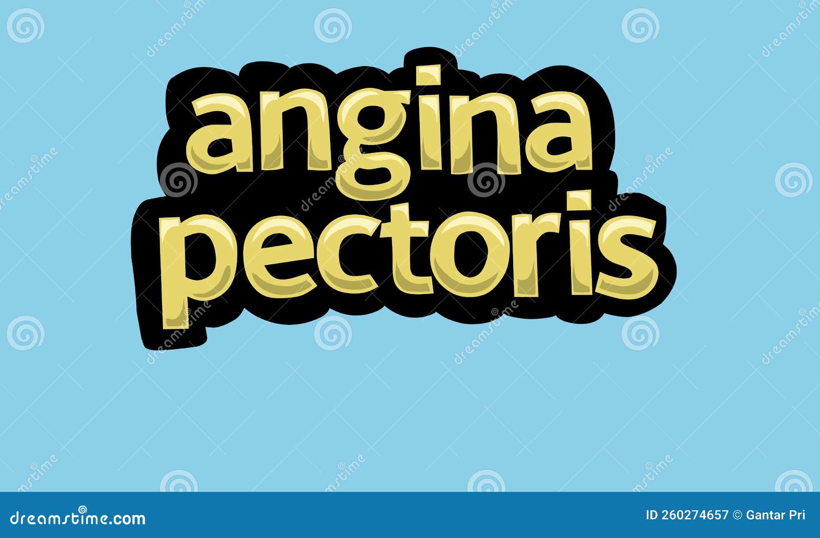 ANGINA PECTORIS Writing Vector Design on a Blue Background Stock Vector ...