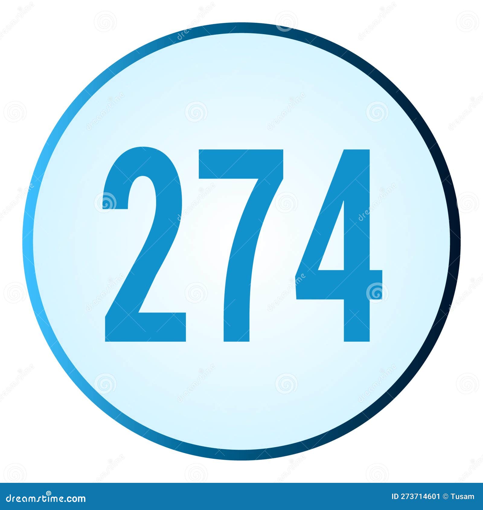Number 24 Symbol or Logo with Round Frame in Blue Gradient Color Stock ...