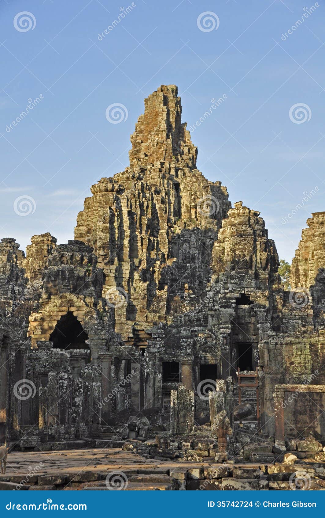 Angkar Thom stock photo. Image of stonework, asian, historical - 35742724